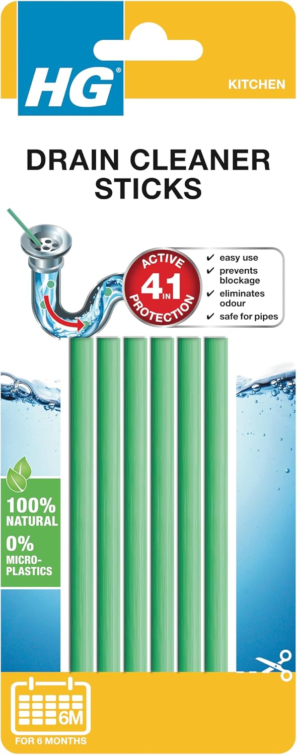 HG Drain Unblocker, Drain Sticks, Powerful Cleaner, Sink Unblocker ...