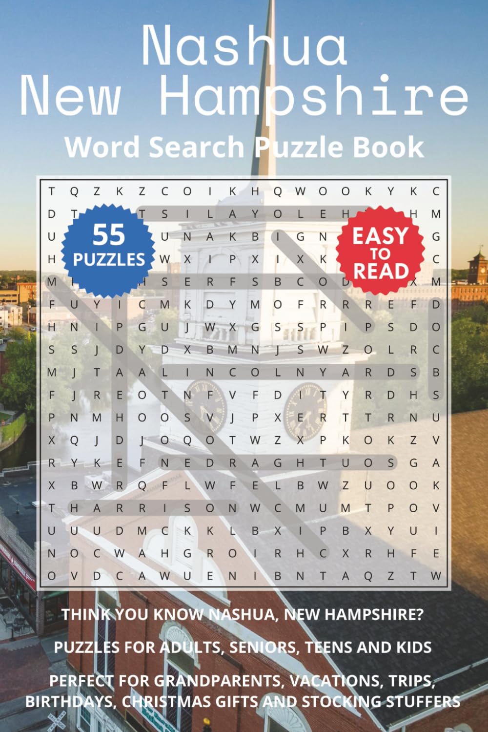 Nashua New Hampshire Word Search Puzzle Book: Think you know Nashua ...