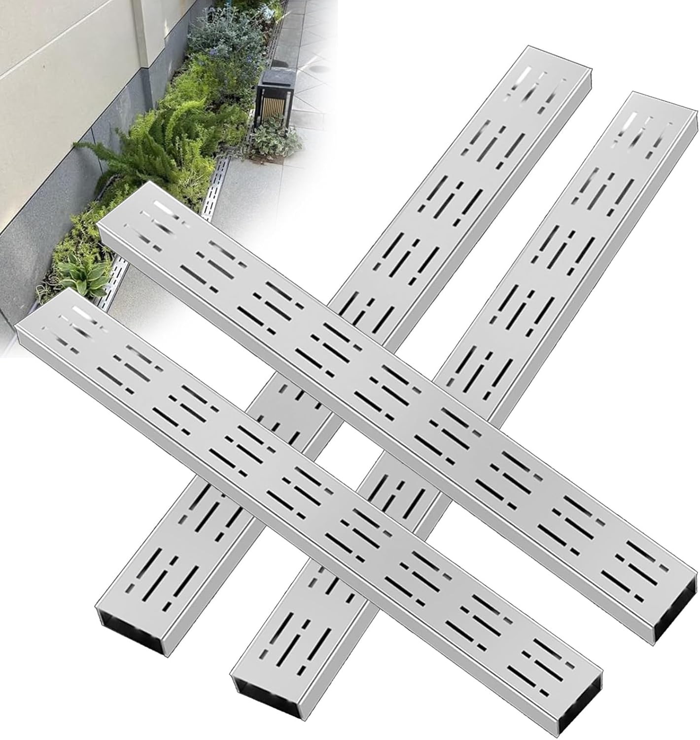 Channel Drainage Kit, Stainless Steel Drainage System with Removable ...