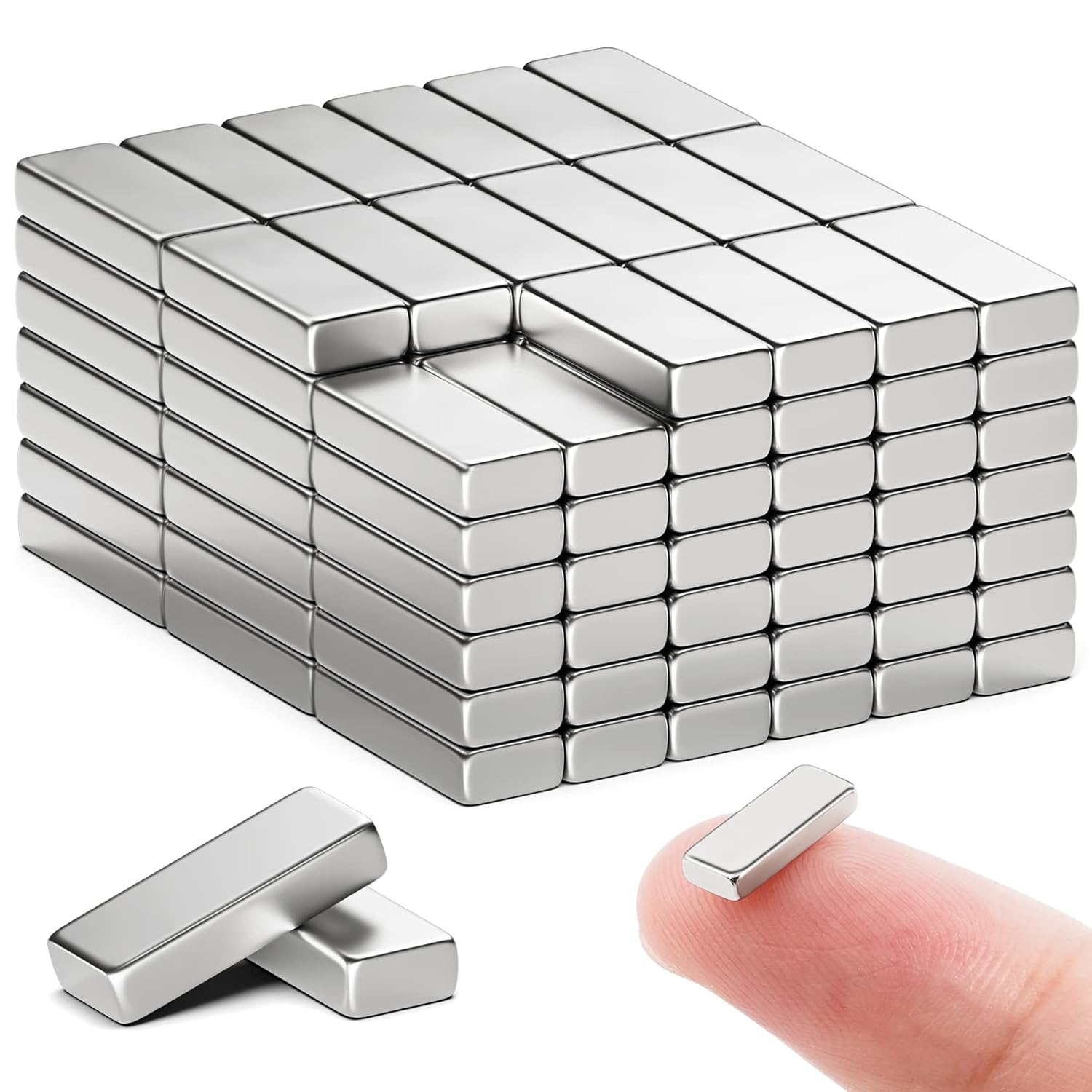 VNDUEEY Small Magnets, Strong Neodymium Magnets Bars, 120 Pcs ...