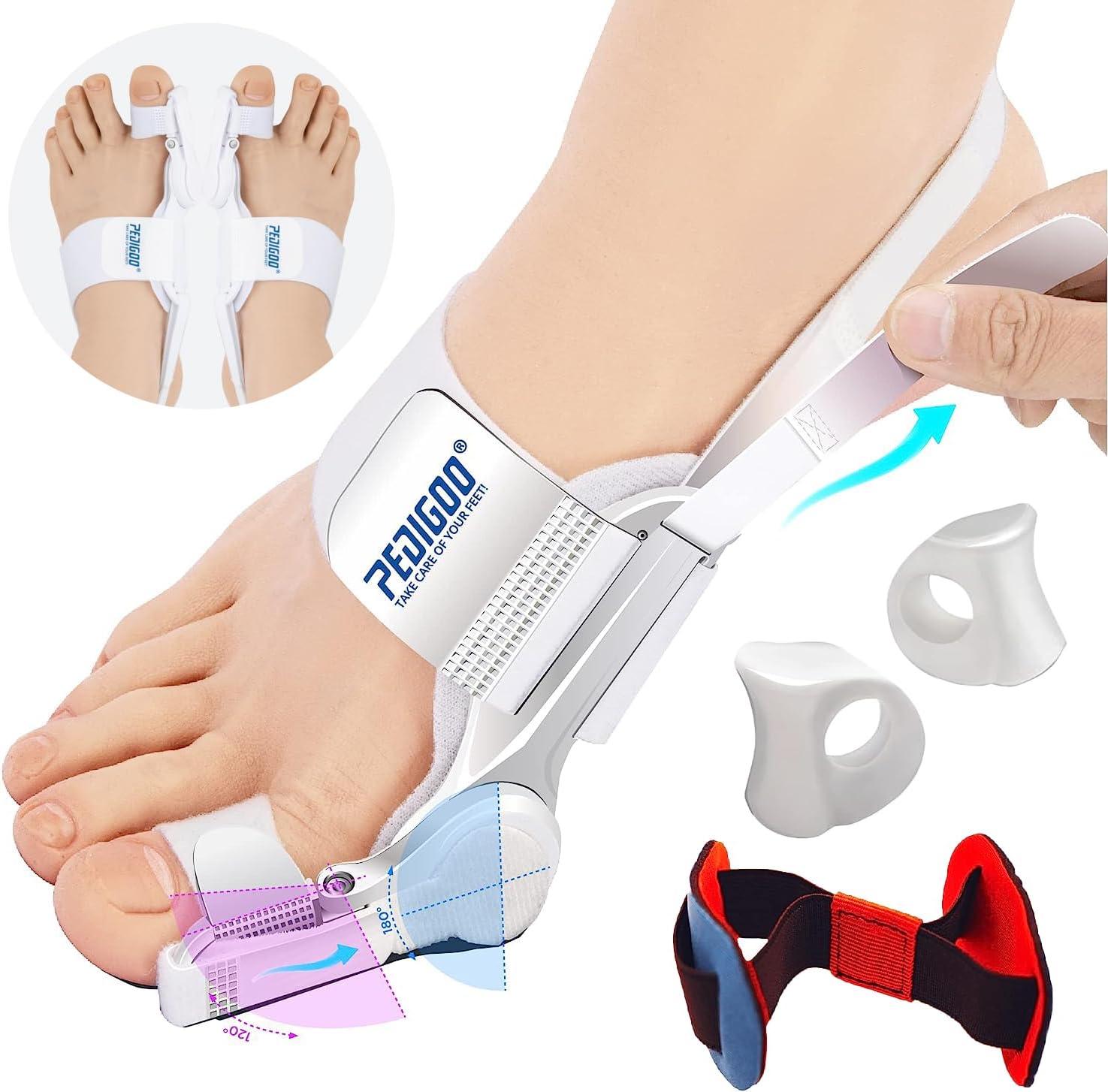 Amazon.com: PEDIGOO Bunion Corrector for Women & Men, Toe Straightener ...