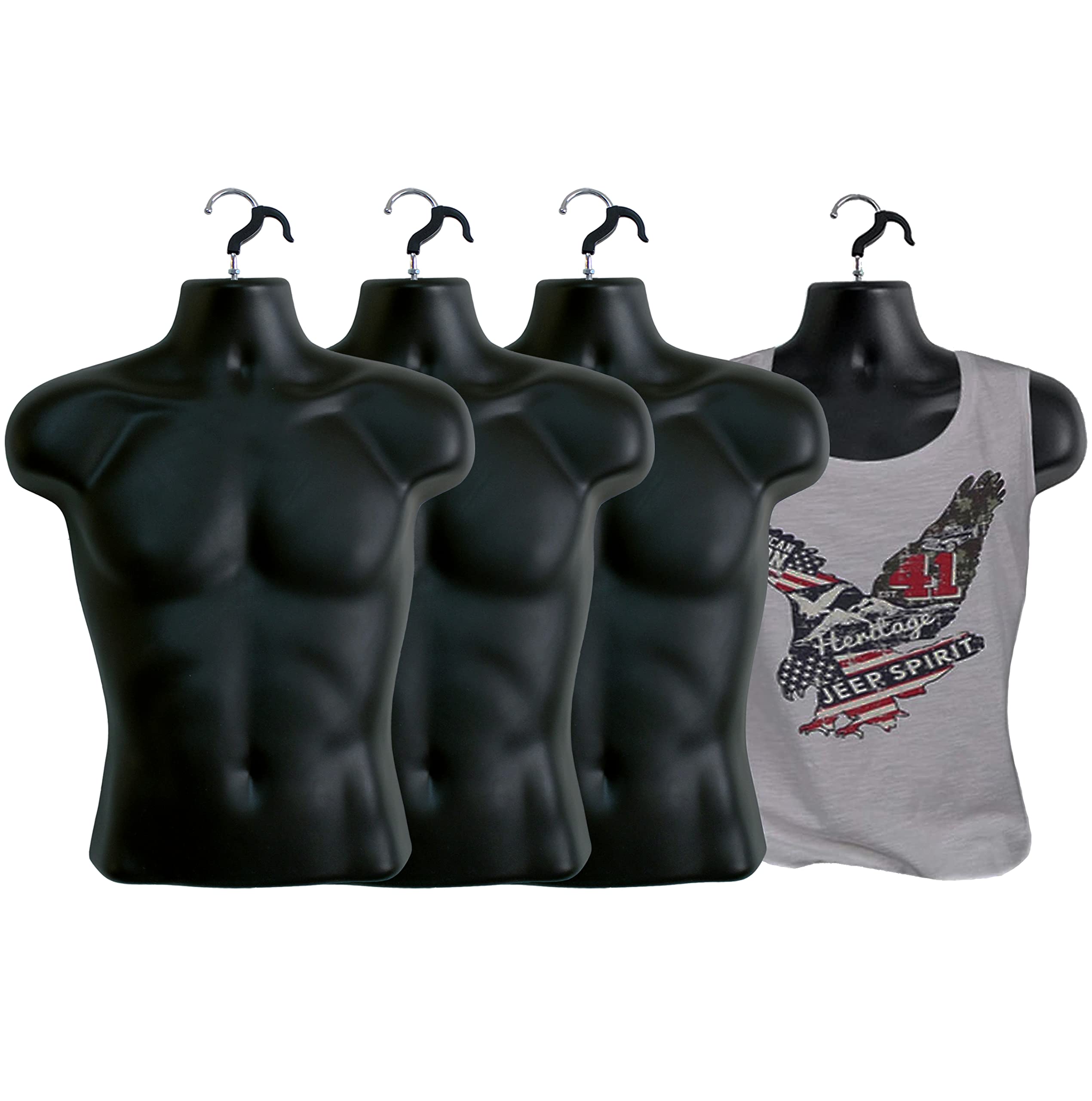 Snapklik.com : DisplayTown Black Male Mannequin Torso Hollow Back Body ...
