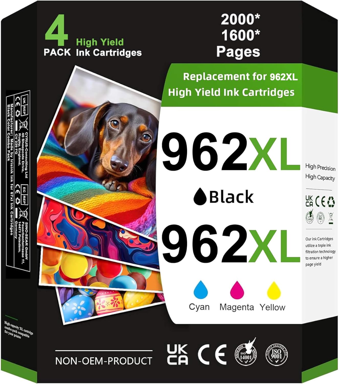 Amazon.com: 962XL Ink Cartridges Replacement for HP 962XL Ink ...