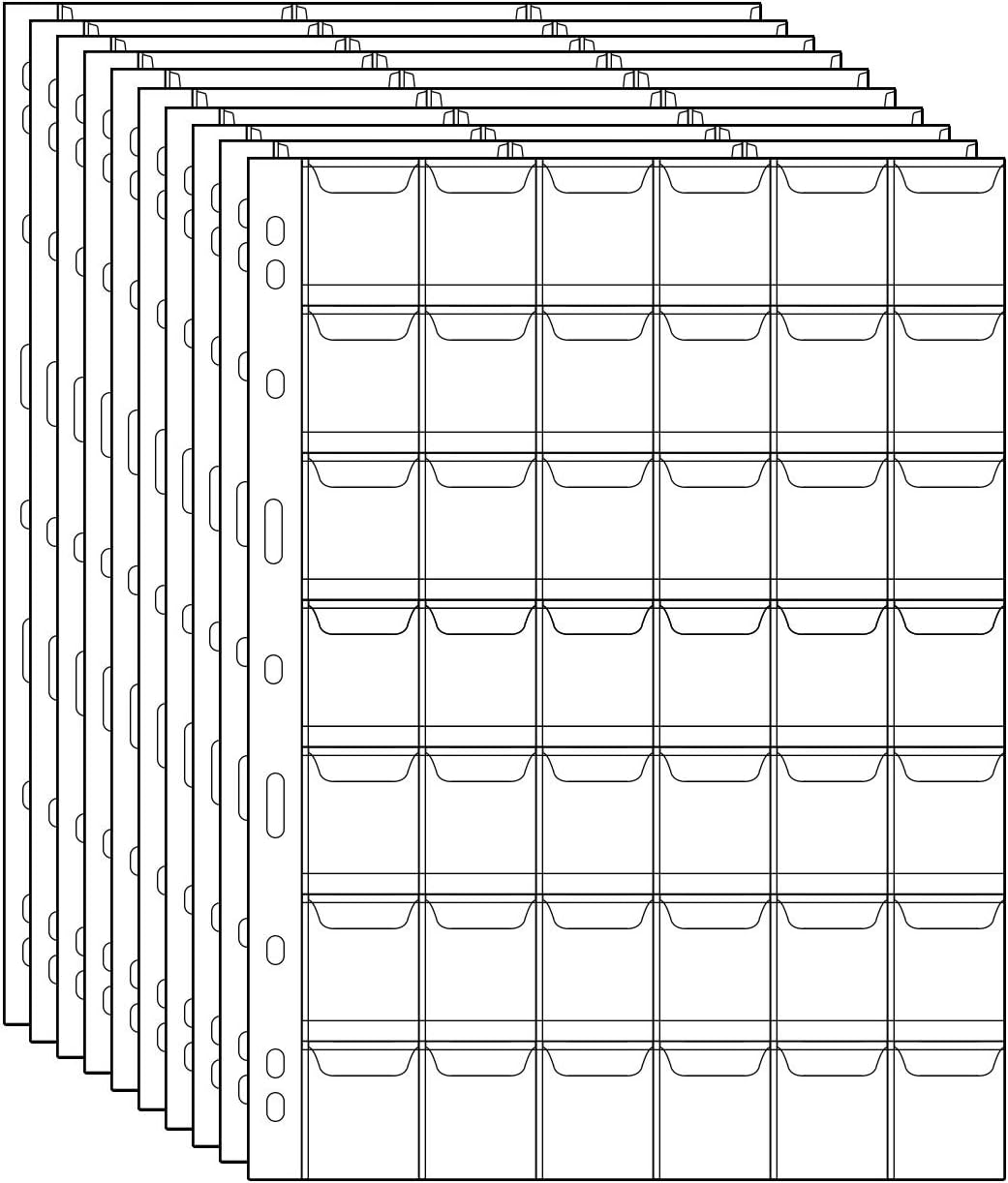 Amazon.com : 42-Pocket Coin Pages for Collectors, 9-Hole Coin ...