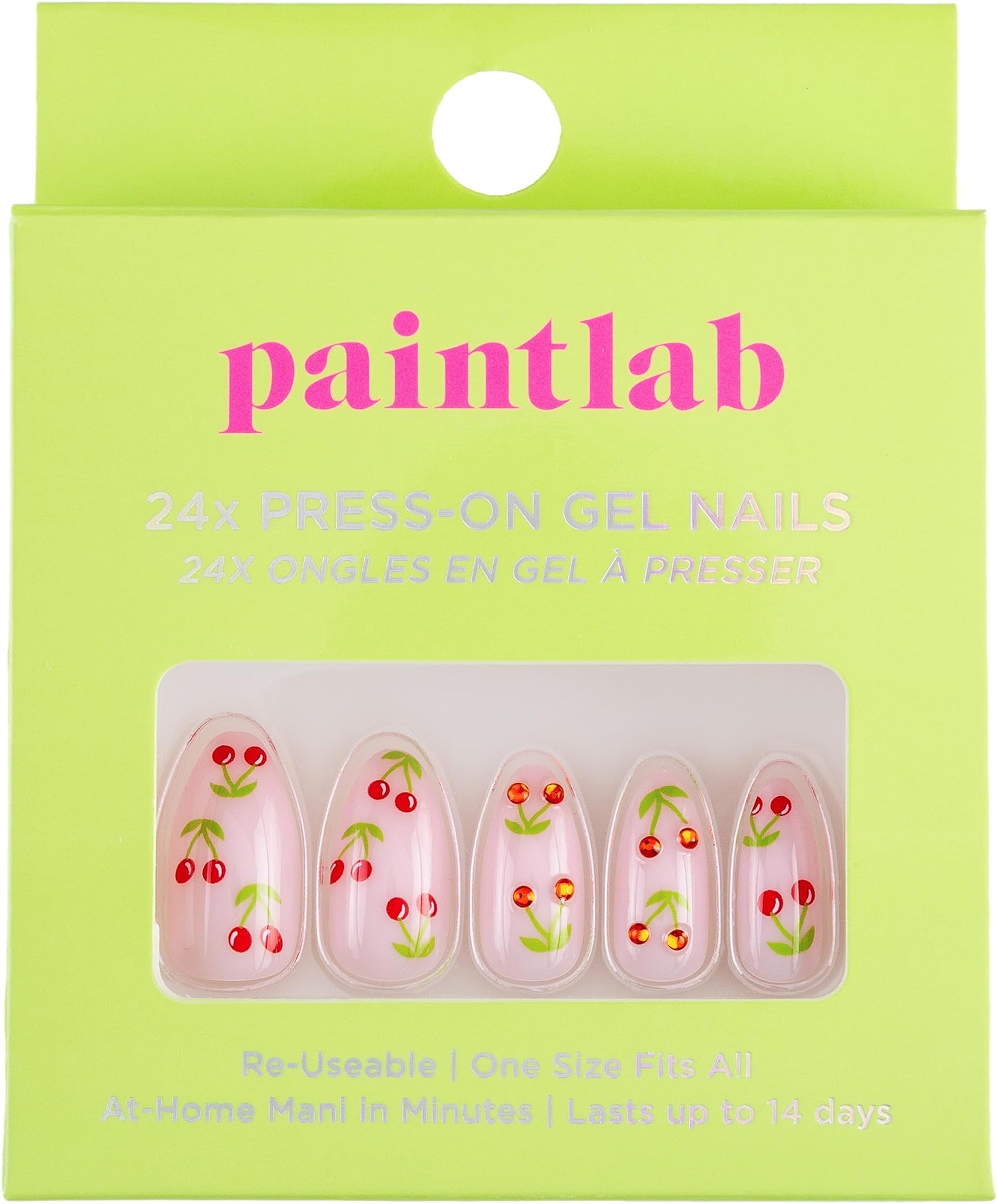 Amazon.com: PaintLab Almond 3D Press On Nails, 24 Piece Fake Nails Kit ...