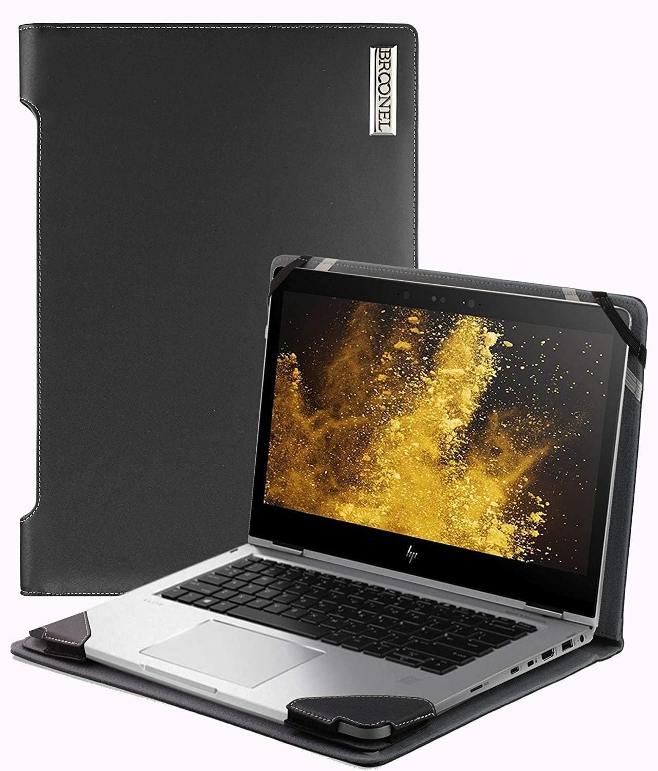 Amazon.com: Navitech Black Real Leather Folio Case Cover Sleeve ...