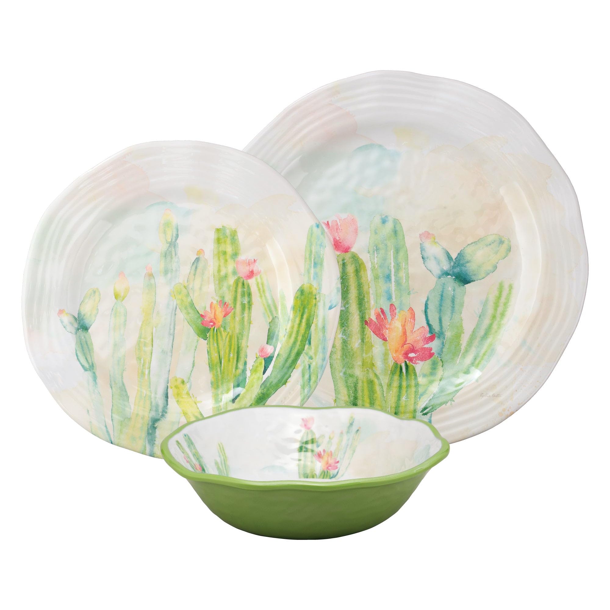 Snapklik.com : UPware 12-Piece Melamine Dinnerware Set, Includes Dinner ...