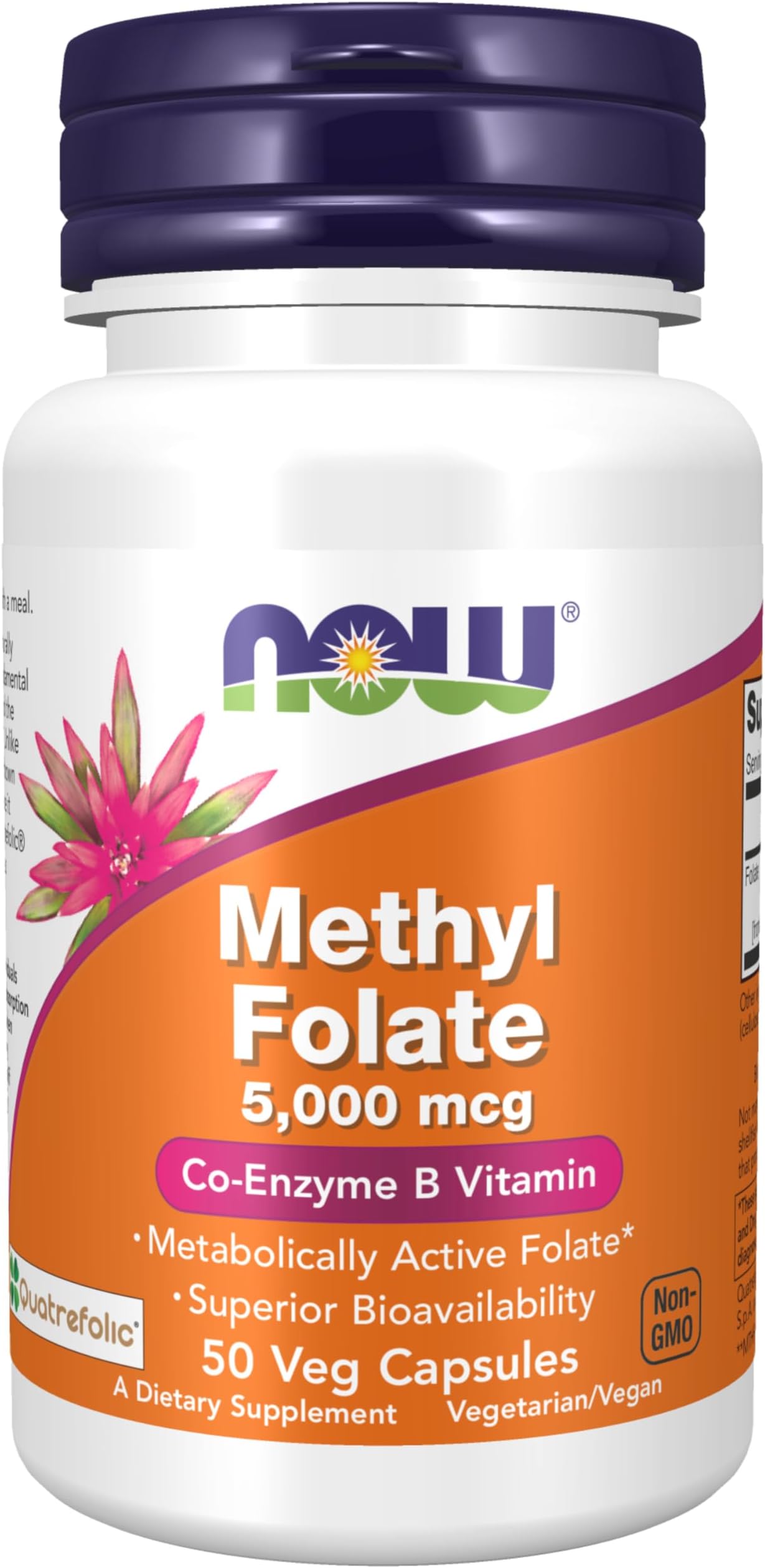 Amazon.com: NOW Foods Supplements, Methyl Folate 5000 mcg, Superior ...