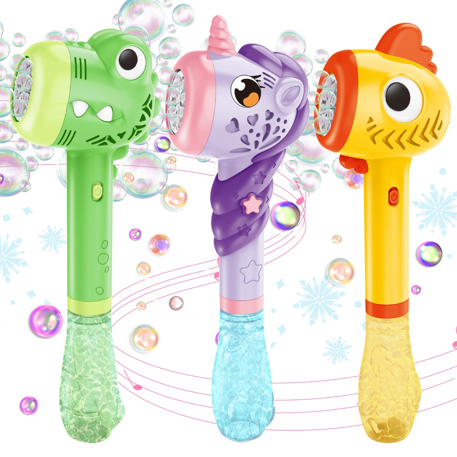Amazon.com: VATOS 3PCS Automatic Bubble Wands, Bubble Maker Machine ...