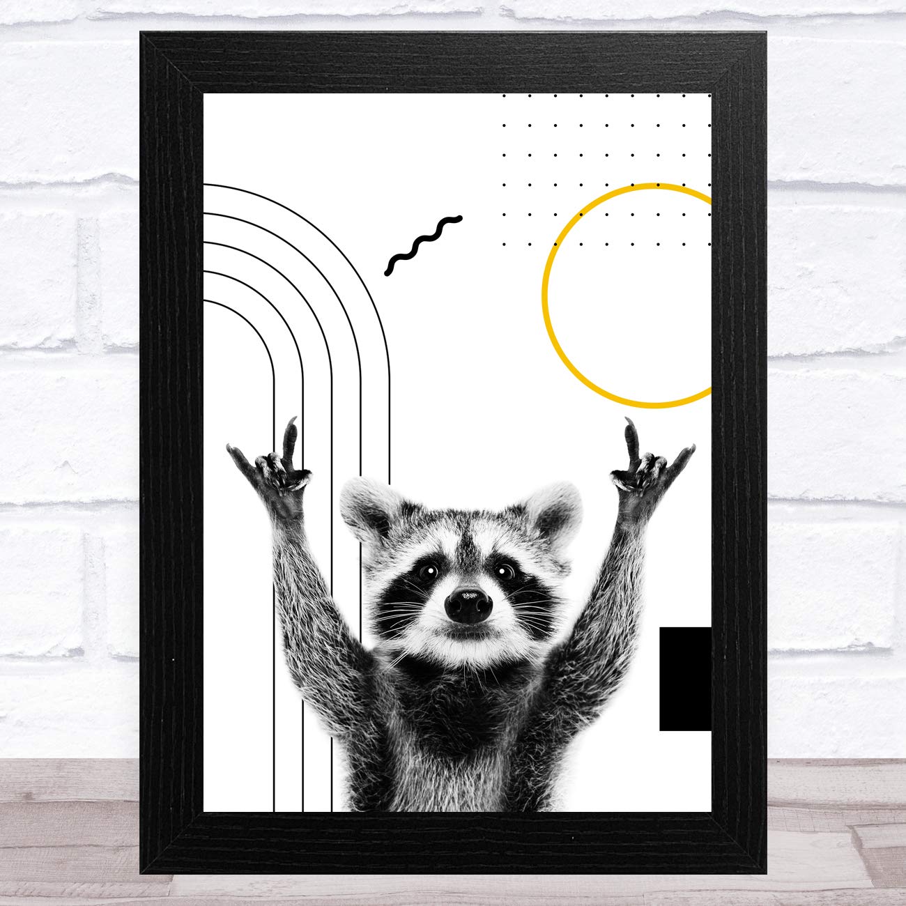 Raccoon Abstract Art