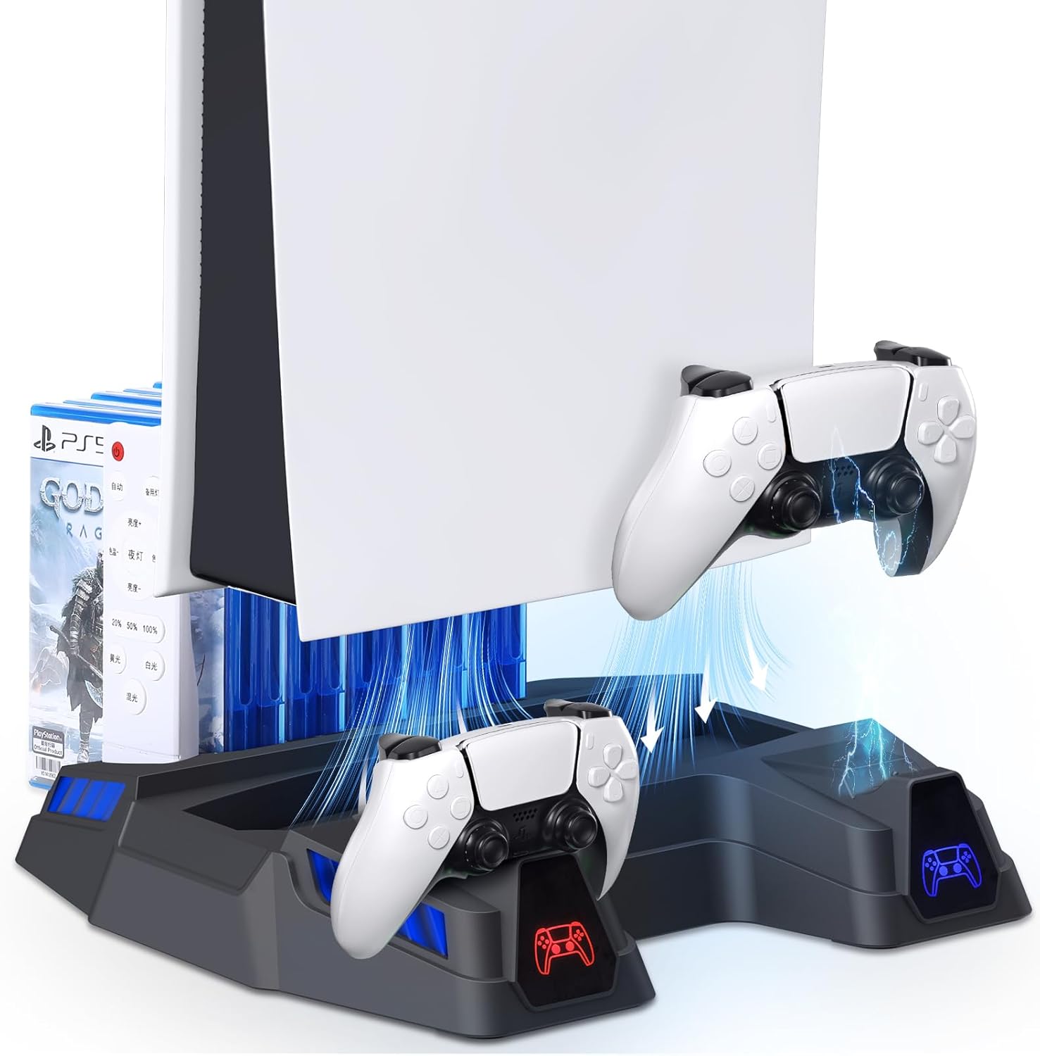 Aceshop PS5 Vertical Stand with Cooling Fan, Multifunctional Stand for ...