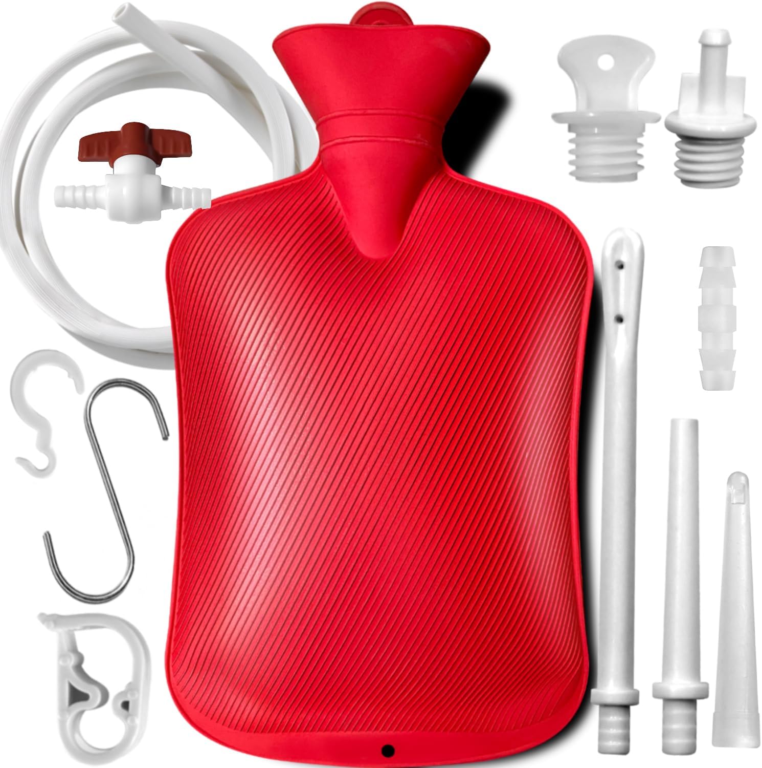Amazon.com: 2 Quart Home Enema Bag Kit with Hose Enema Tips and ...