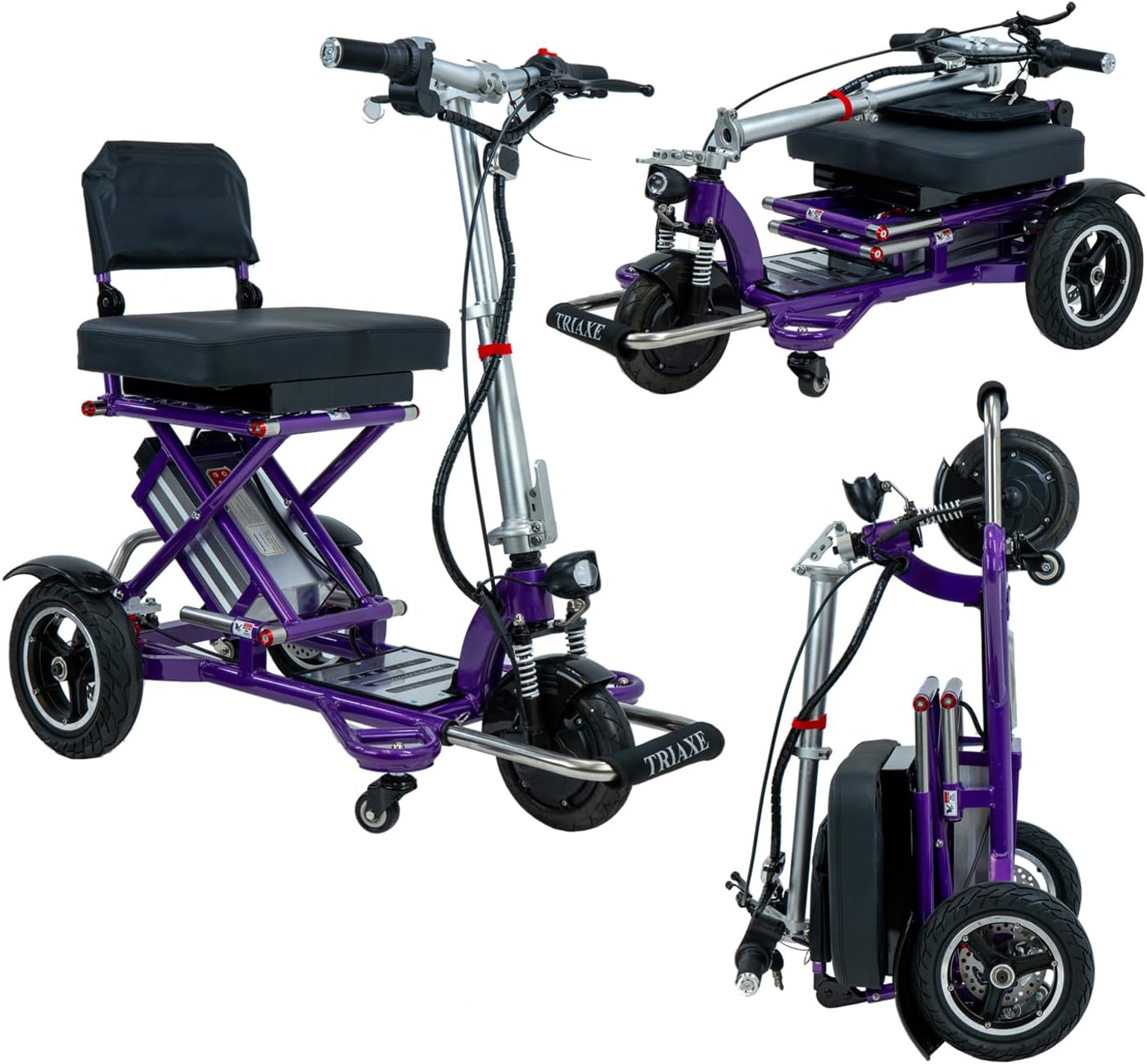 Amazon.com: Triaxe Sport Folding Travel Scooter - Lightweight 3 Wheel ...