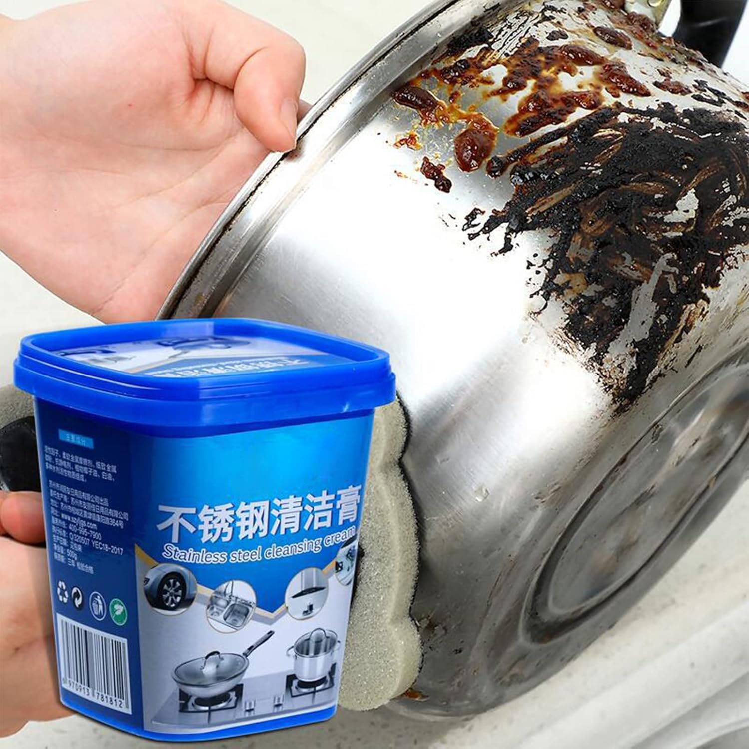 Amazon.com: Tuoshan Stainless Steel Cleaning Powder Stain Remover ...