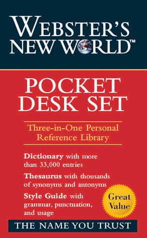 Amazon.com: Webster's New World Pocket Desk Set: Dictionary, Thesaurus ...