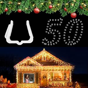 Amazon.com: Profully 50Pcs Christmas Light Clips, 1 5/8 inch Fascia ...