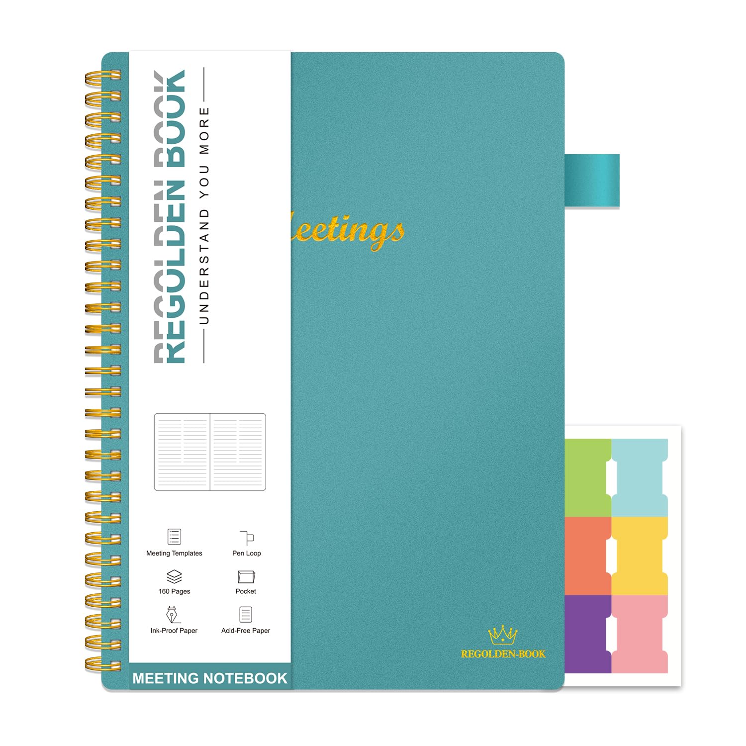 Amazon.com : Professional Meeting Notebook for Work 8.5"x11" with Tabs ...