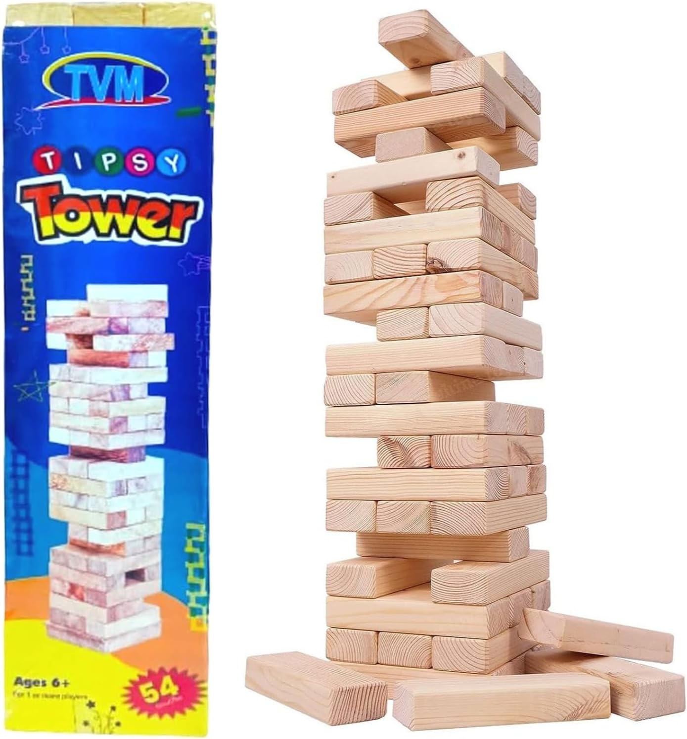 Buy TVM New Kids Toys Wooden Tipsy Tower Fun Game,Family Game, Game for ...