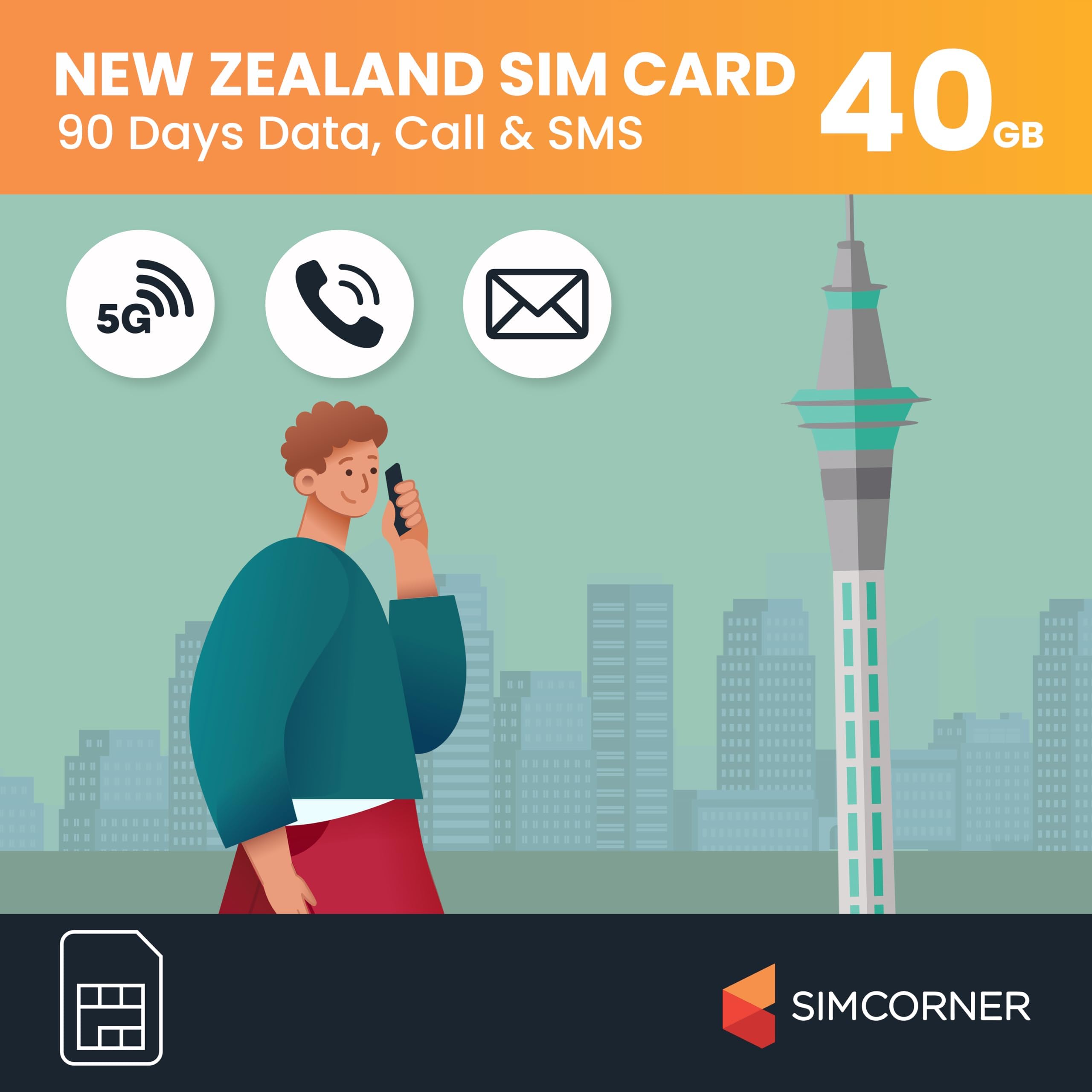 Amazon.com: New Zealand Travel Sim Card (40 GB, 60 Days) - Vodafone ...