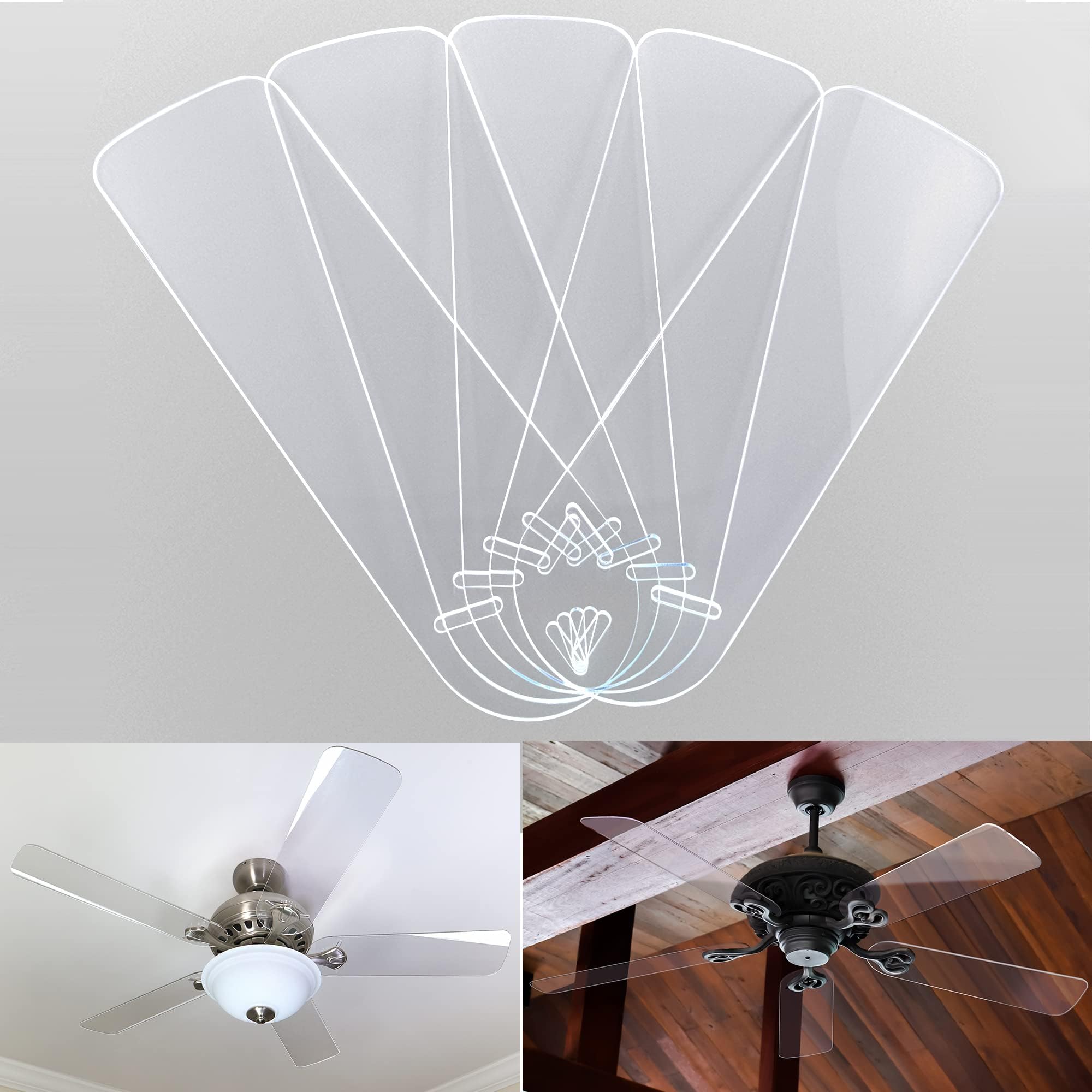 Amazon.com: STAUBER Universal Replacement Fan Blades - Clear Acrylic ...