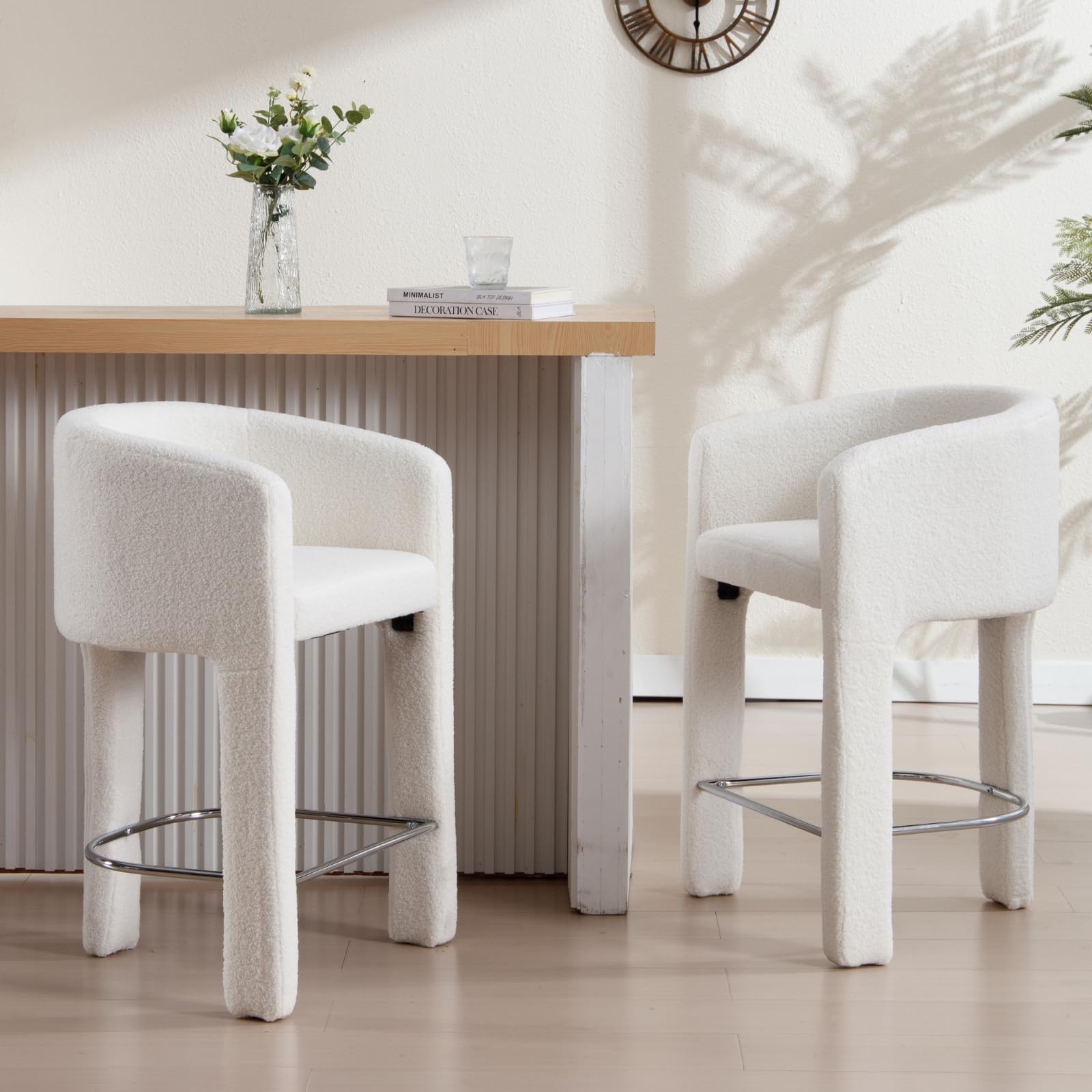 Amazon.com: Ya-Home Modern Bar Stools Set of 2, 26 Inch Counter Height ...