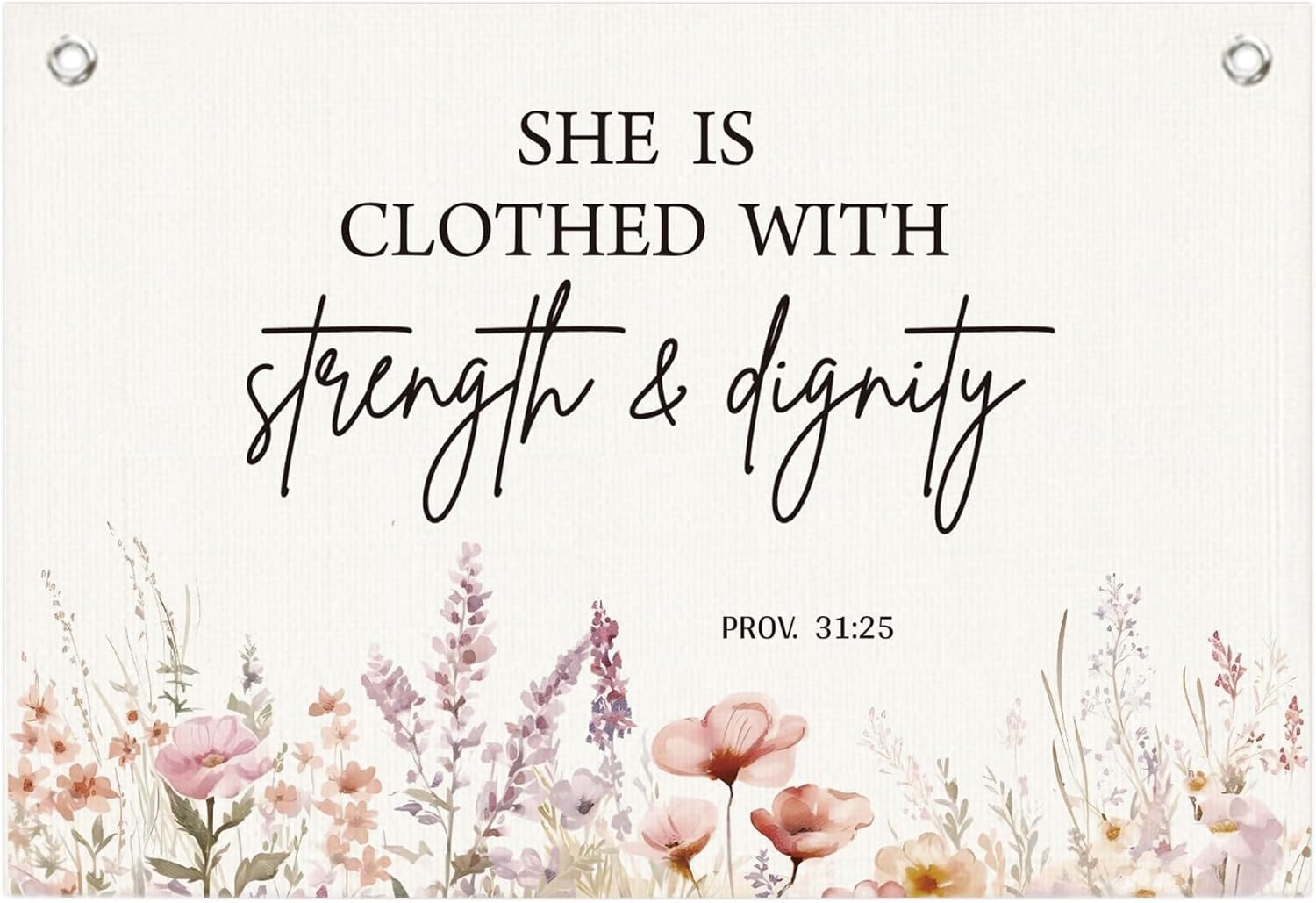 Amazon.com: ICEWHITEY Bible Verse Canvas Banner,Proverbs 31,Christian ...