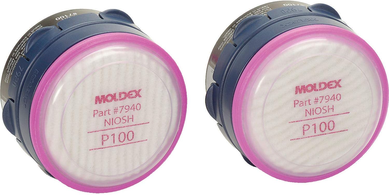 Moldex 7140 Organic Vapor/P100 7000/9000 Series Combo Stacked Cartridge ...