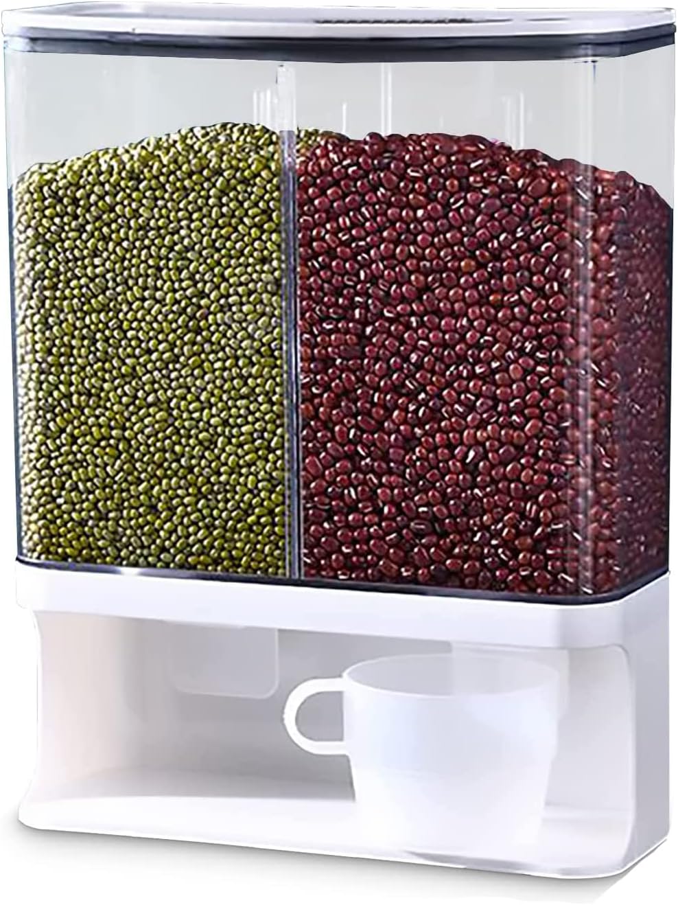 Amazon.com: Dry Grain & Rice Storage Container and Dispenser for Pantry ...