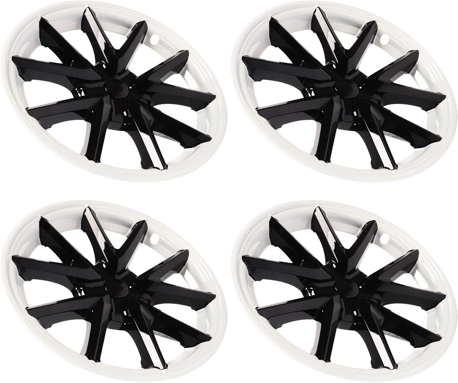 Pack of 4 18 inch wheel covers, white/black rim cover, rim cover ...
