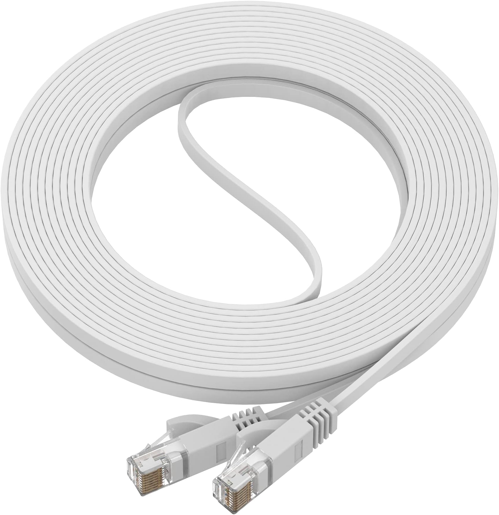 Amazon.com: Cat 6 Ethernet Cable 50 ft, Solid Flat Internet Cords ...