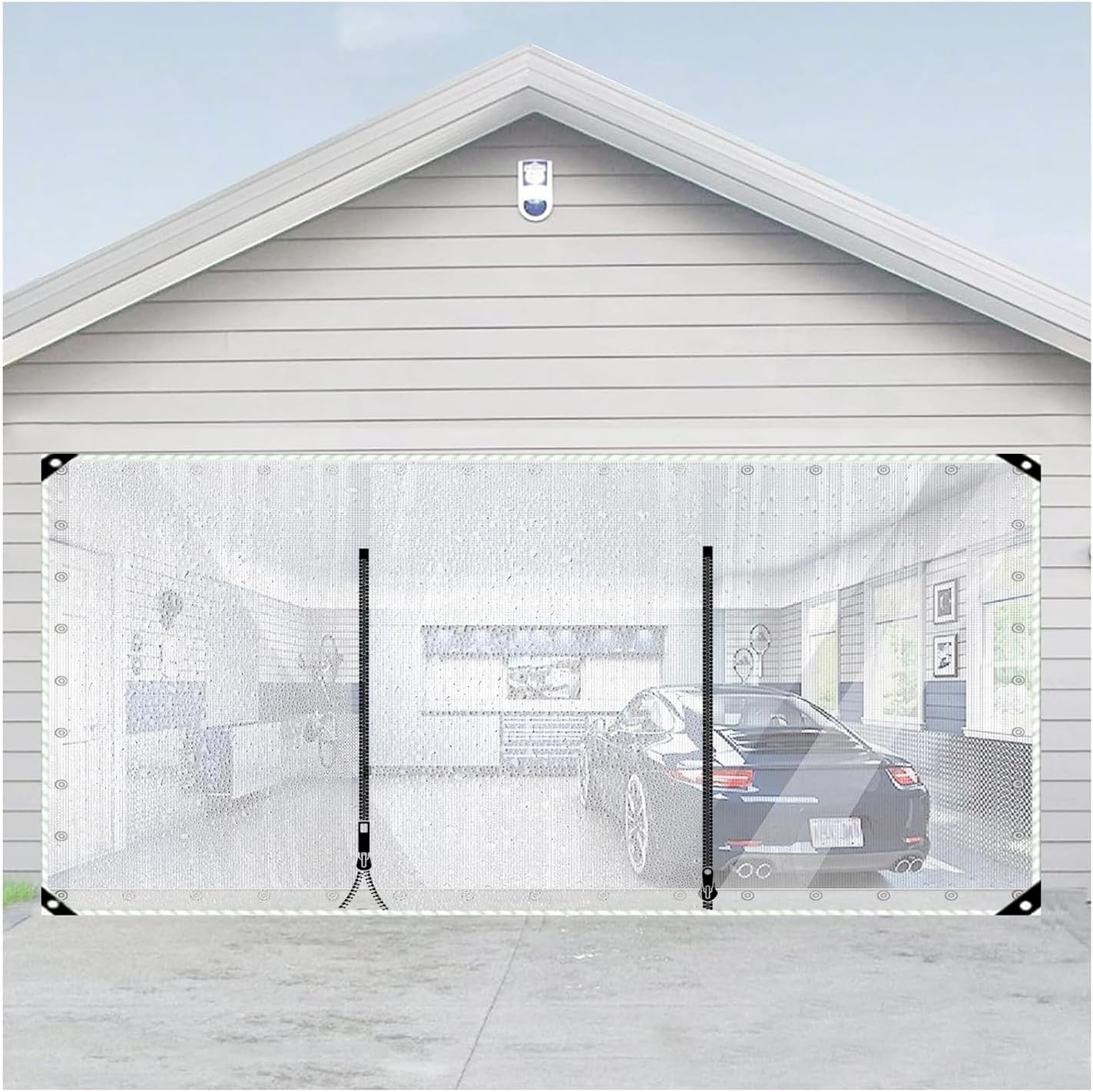 Amazon.com: PVC Clear Waterproof Tarpaulin Side Panels with Zipper ...