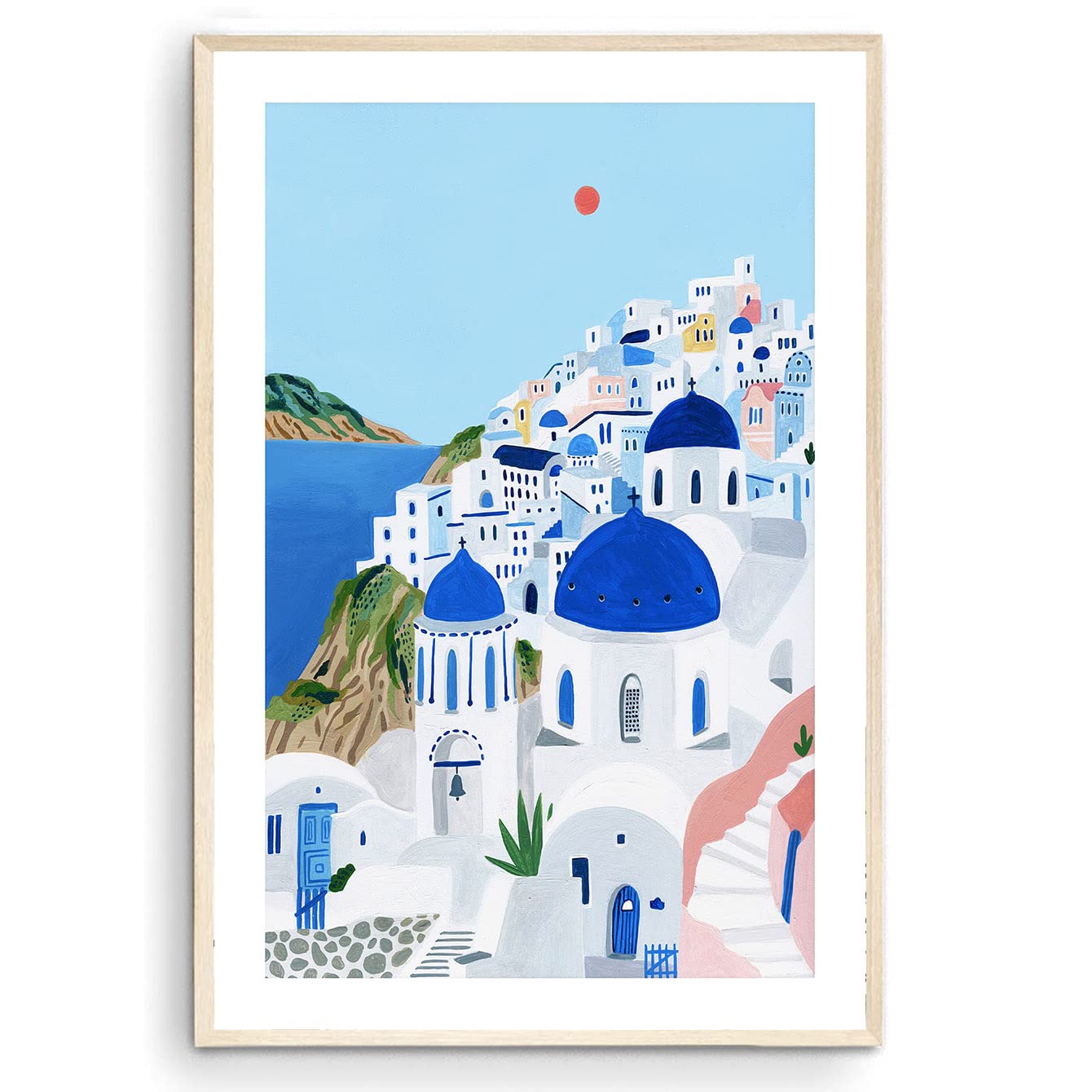 Amazon.com: Santorini, Greece Art Print, Santorini Wall Art, Travel ...