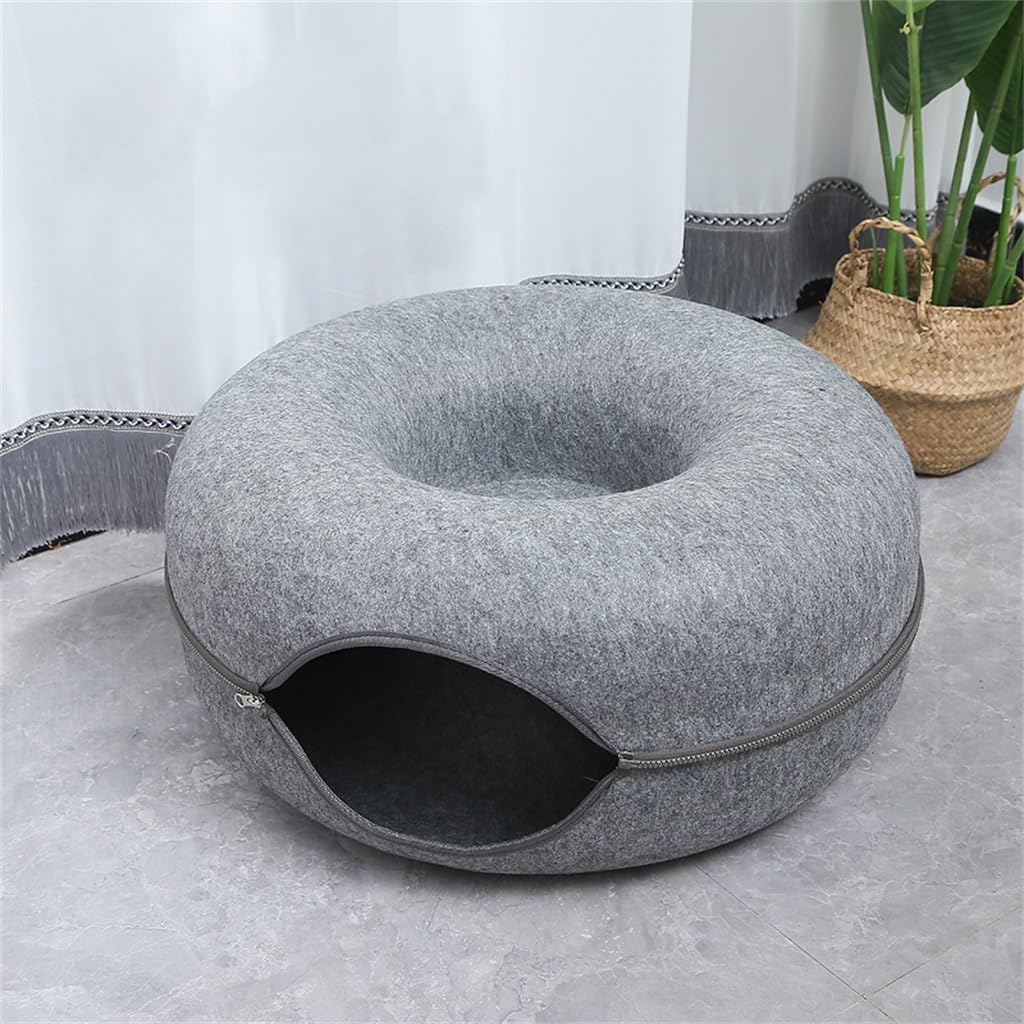 Amazon.co.jp: DHDM ドーナツ 猫の巣 フォーシーズンズ ユニバーサル トンネル 半密閉 フェルト タイヤ 猫の巣 ...