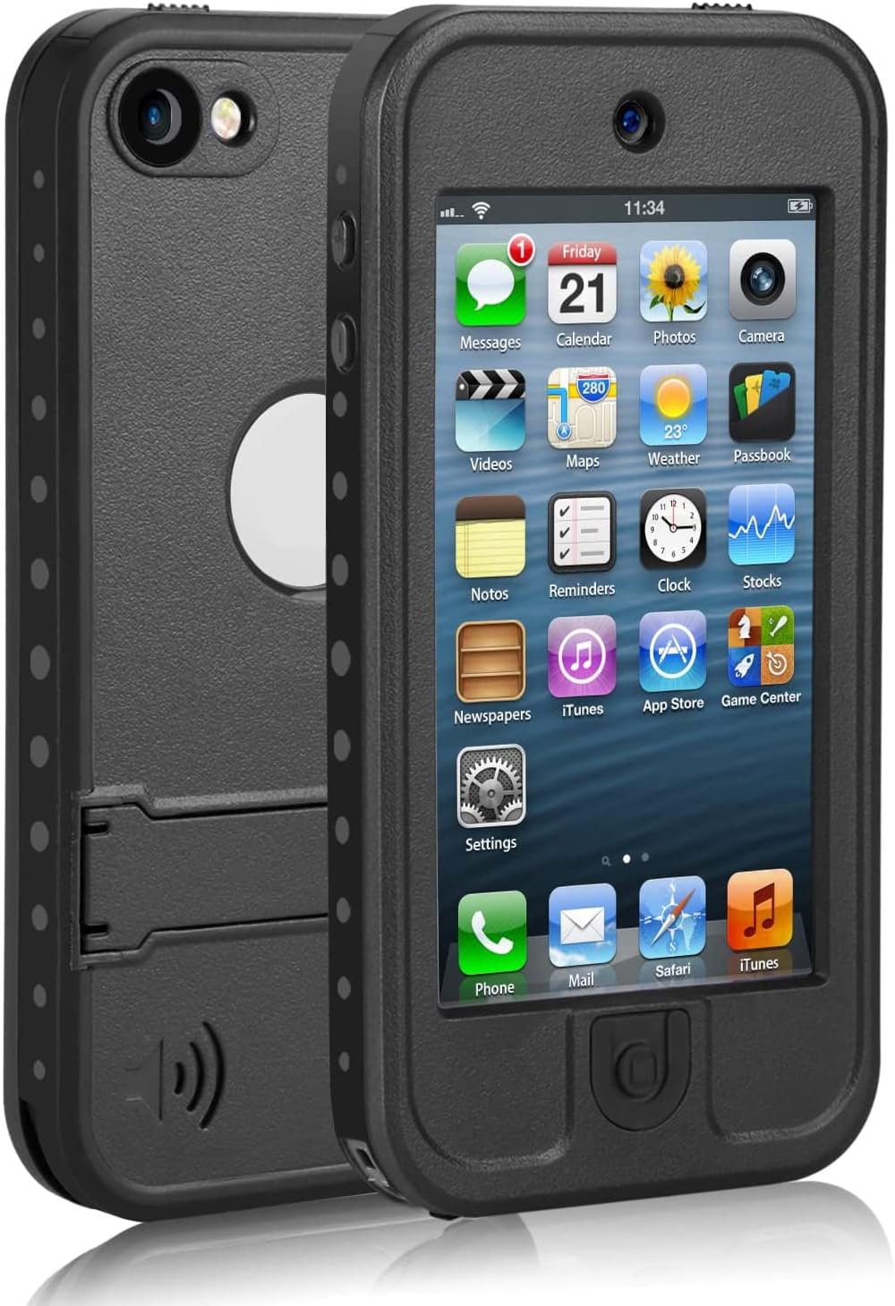 Amazon.com: Leather Flip Case for iPod touch 5/6/7th generations (Vegan ...