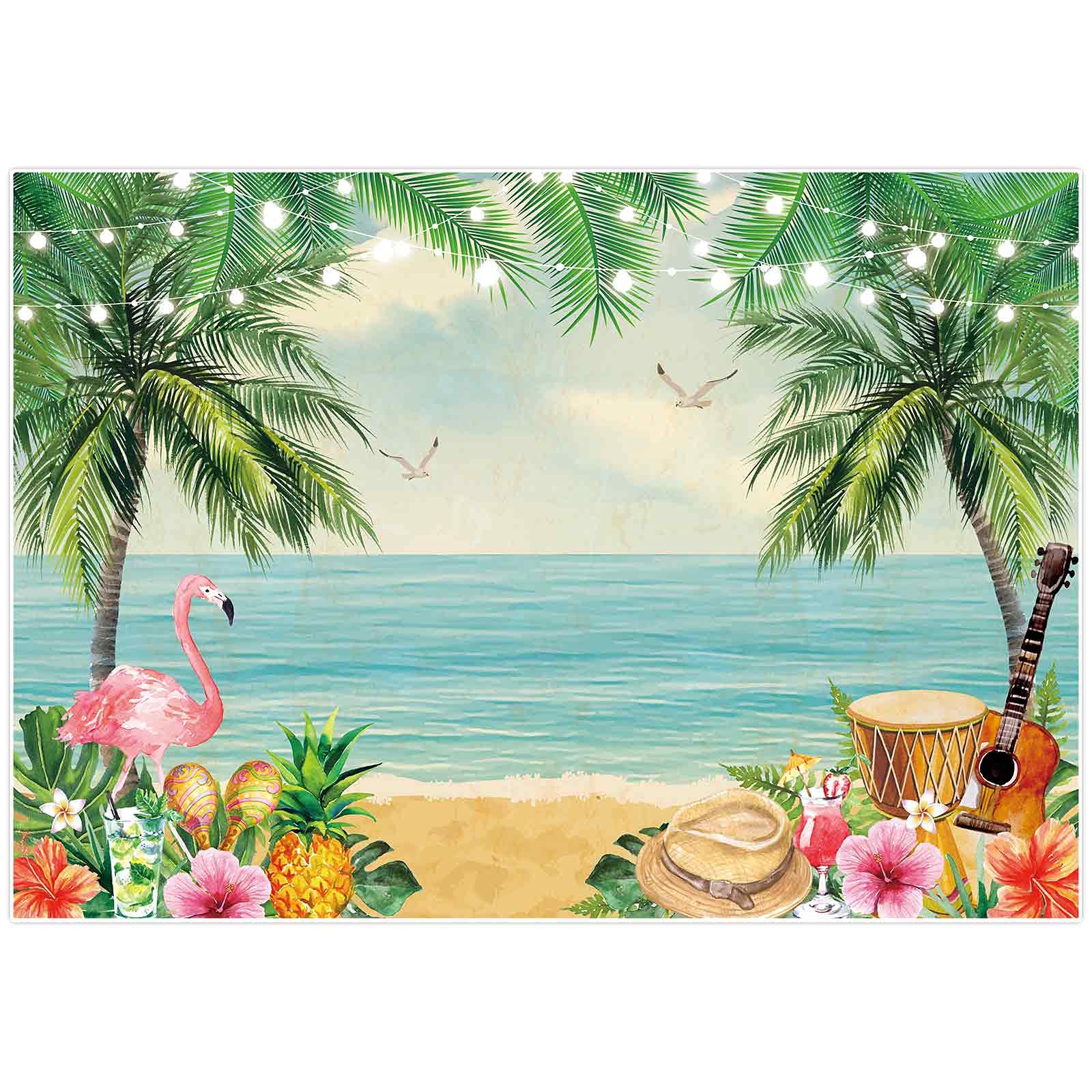 Buy Allenjoy 7x5ft Summer Tropical Beach Backdrop for Cuban Birthday ...