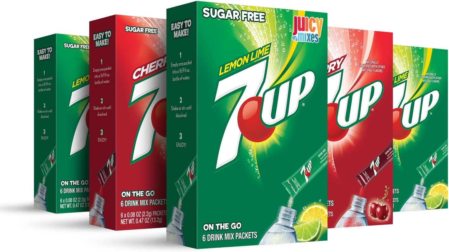 Amazon.com : 7-UP Powder Drink Mix – Sugar Free & Delicious (Variety ...