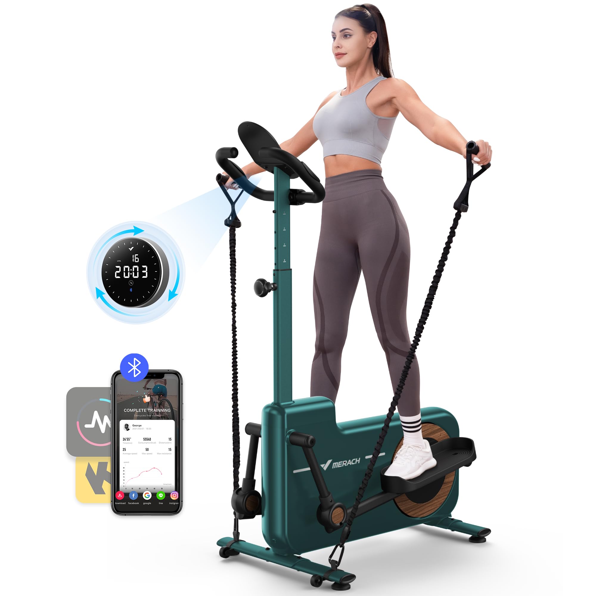Snapklik.com : MERACH Elliptical Machines For Home,Compact Elliptical ...