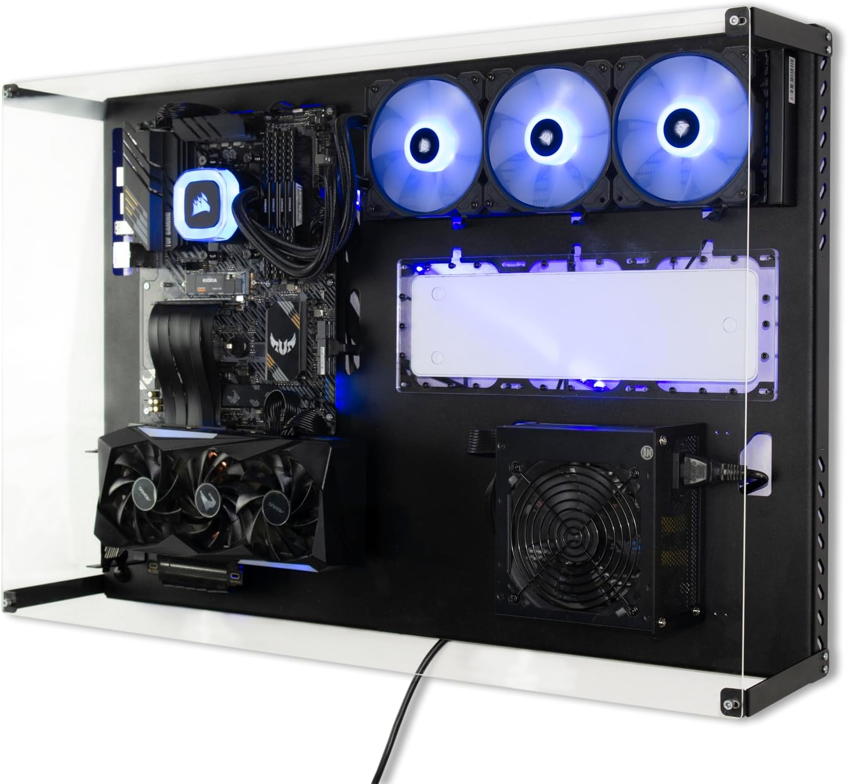Amazon.com: ABK Design - Wall Computer Case - Wall Pc Case - ATX Pc ...