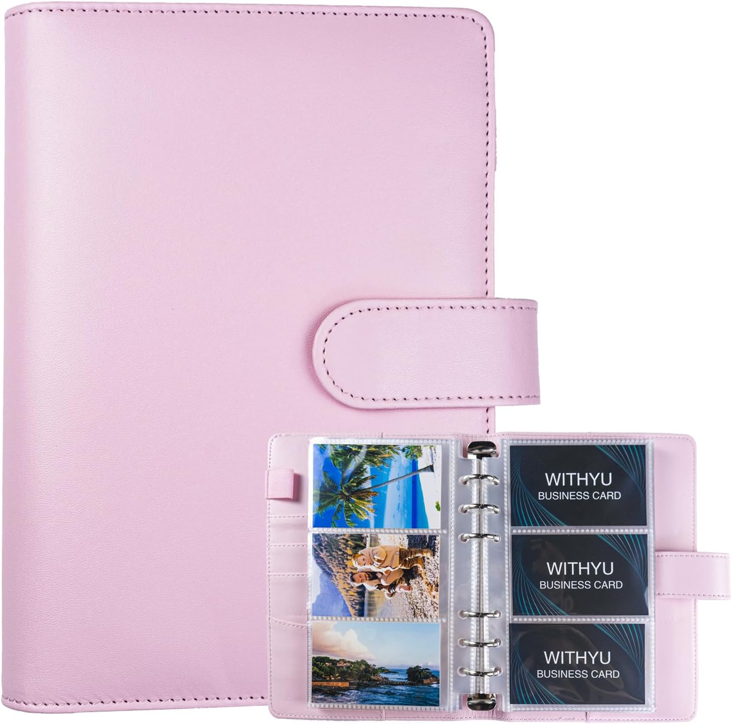 Amazon.com : A6 Binder with 40 Pack 240 Pockets 2.2x3.5' Photo Sleeve ...