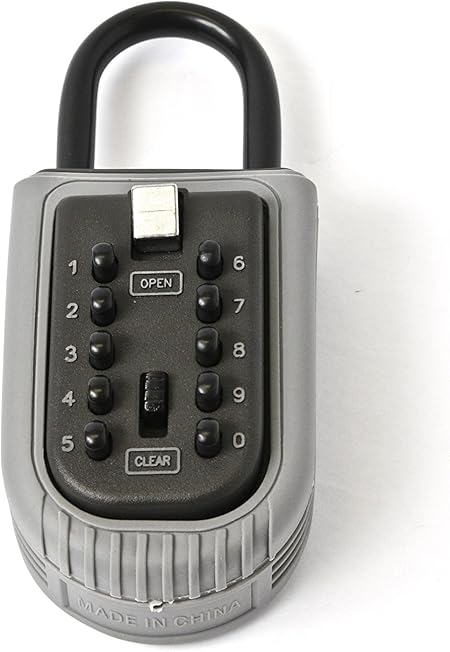 MaxWorks 70466 Easy-To-Use Push-Button Key Safe Storage Shackle Lock ...