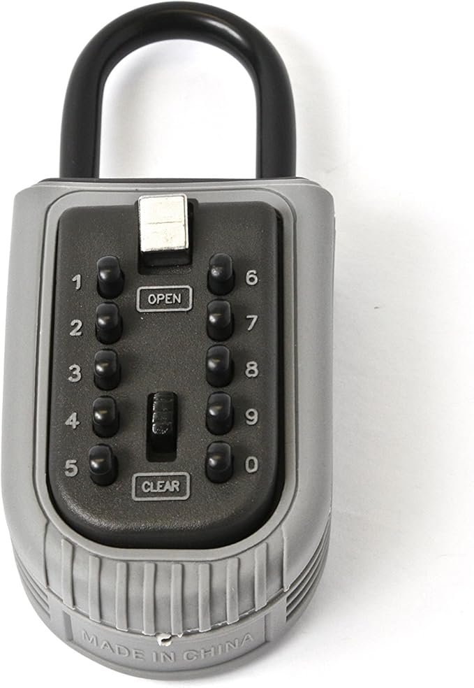 MaxWorks 70466 Easy-To-Use Push-Button Key Safe Storage Shackle Lock ...