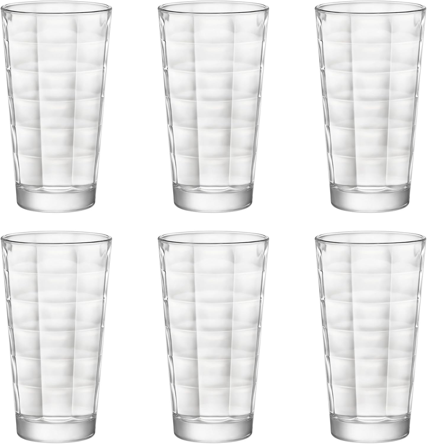 Bormioli Rocco Cube Clear Highball Cocktail Glasses - 365ml - Pack of 6 ...