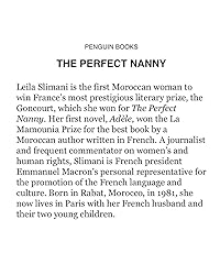 Amazon.com: The Perfect Nanny: A Novel: 9780143132172: Slimani, Leila ...