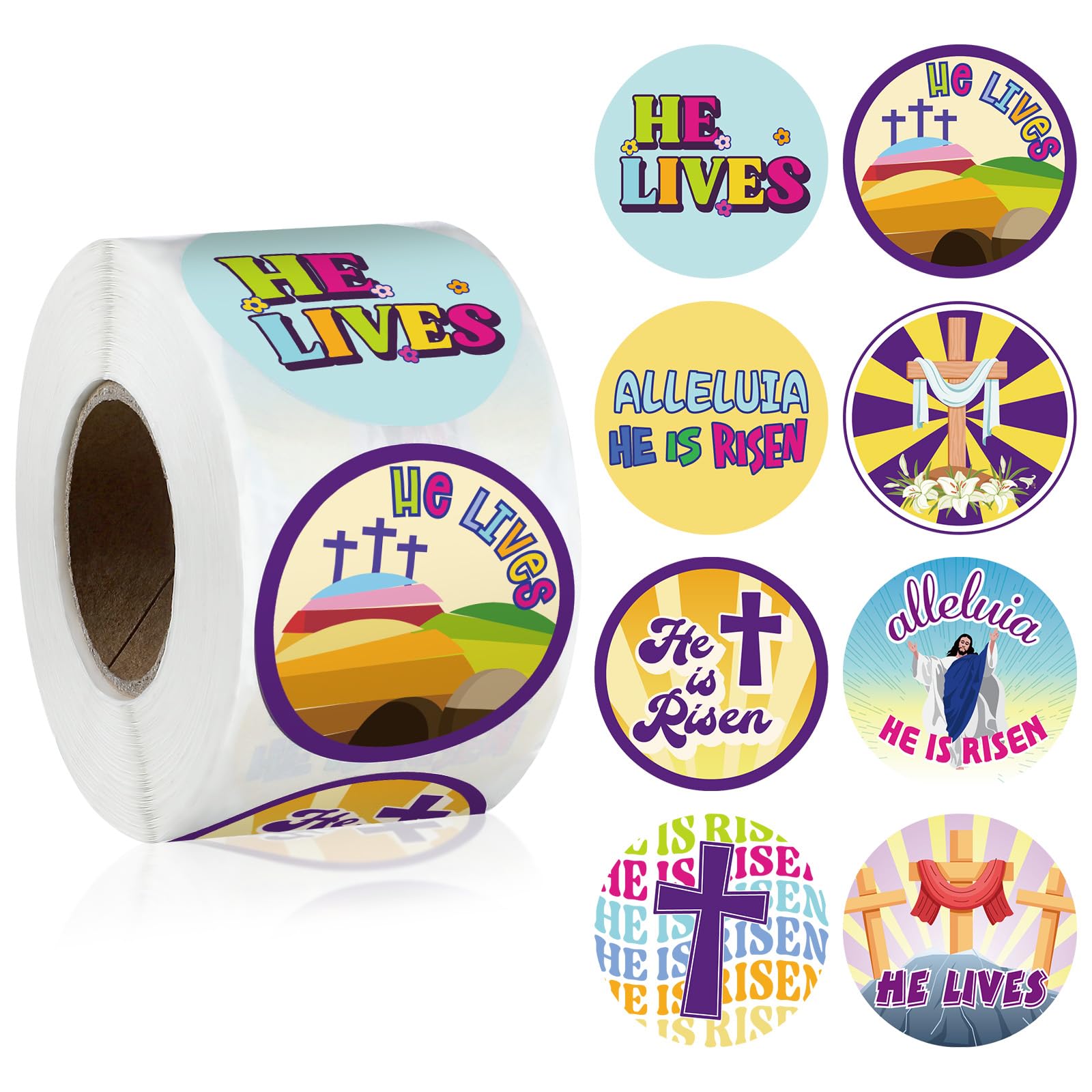 Snapklik.com : 500 Pcs Easter He Lives Stickers Religious Christian ...