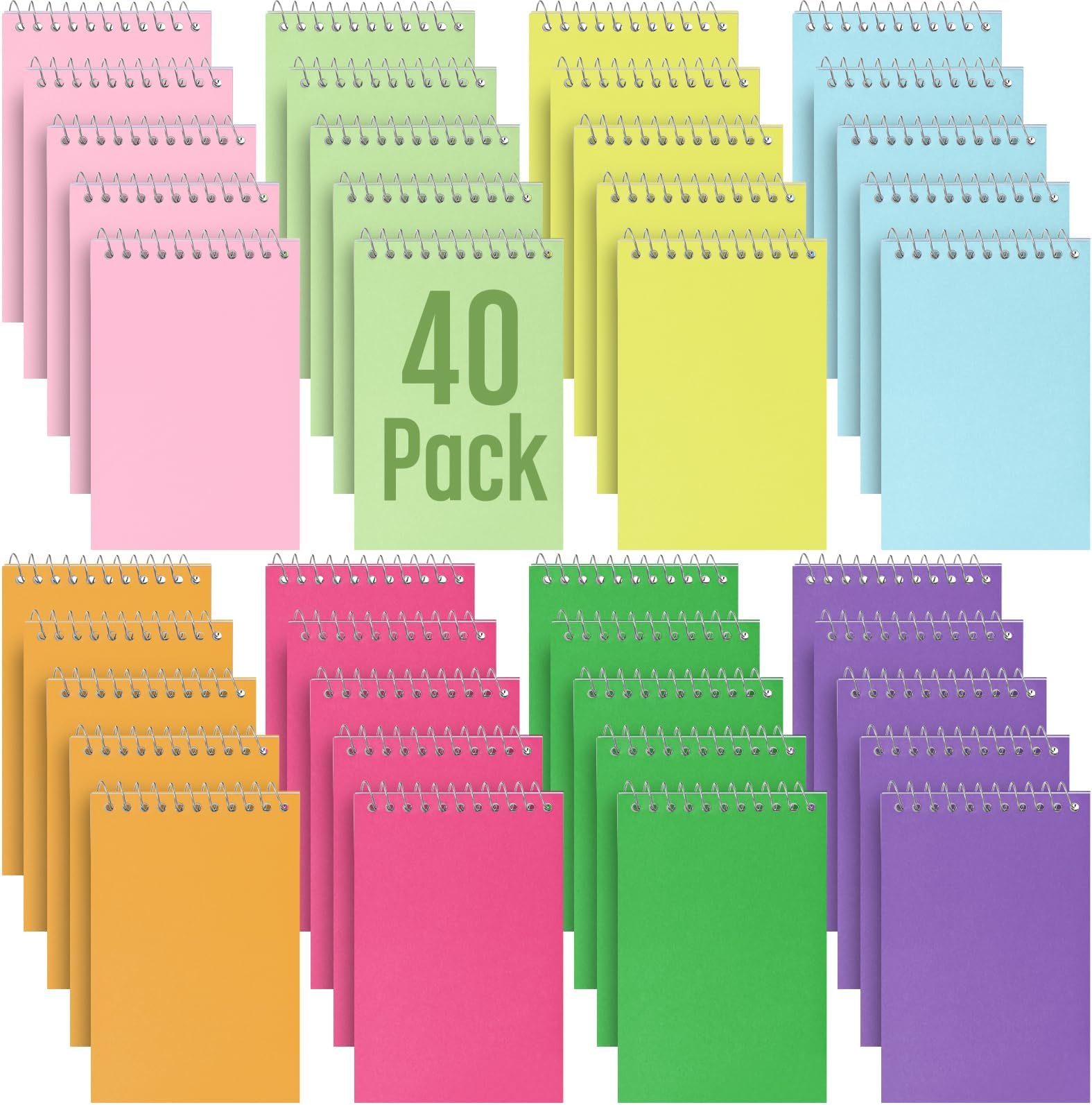 Amazon.com : 50 Pieces Spiral Memo Pads Bulk 3 x 5 Inch Small Note Pads ...