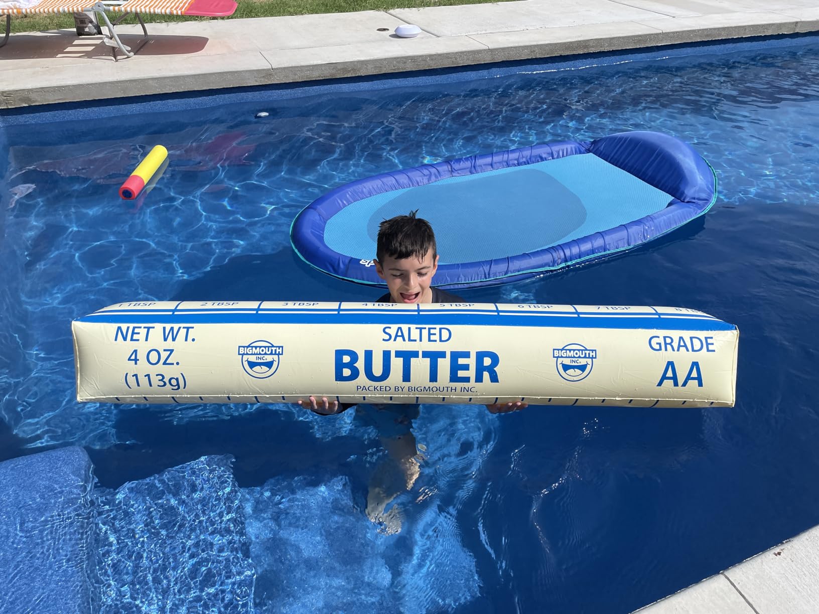 Amazon.com: BigMouth Inc. Inflatable Butter Noodle, Funny Pool Noodle ...