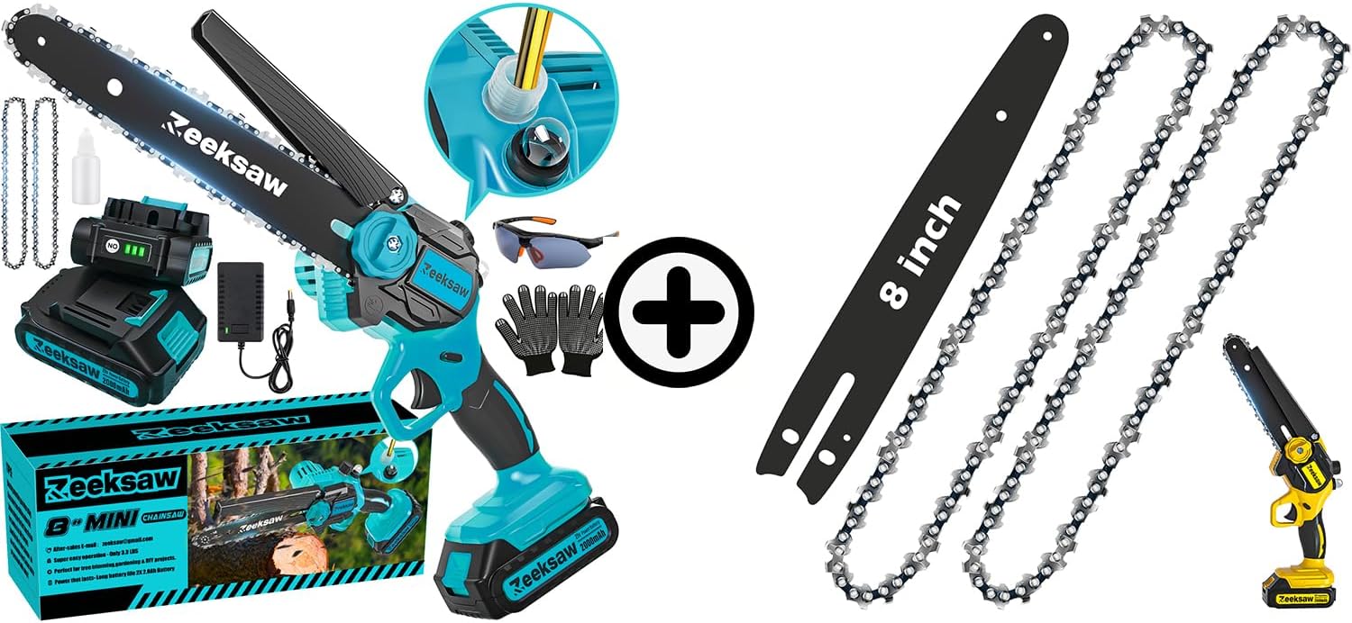Amazon.com: [10 Pack] Mini Chainsaw 8 Inch Kits, Upgraded Tool-Free ...