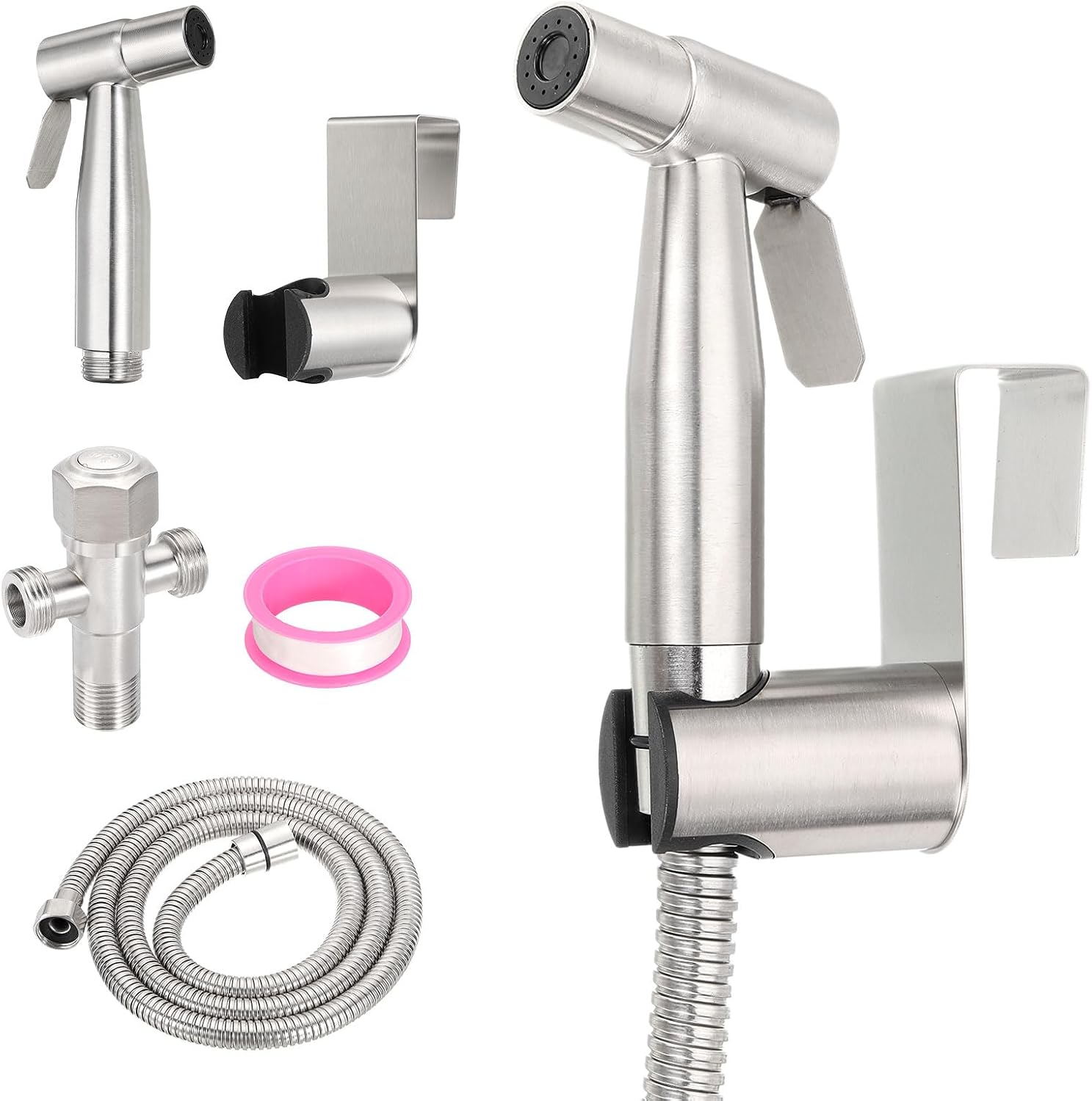 Amazon.com: uxcell Handheld Toilet Bidet Sprayer for Toilet, Stainless ...