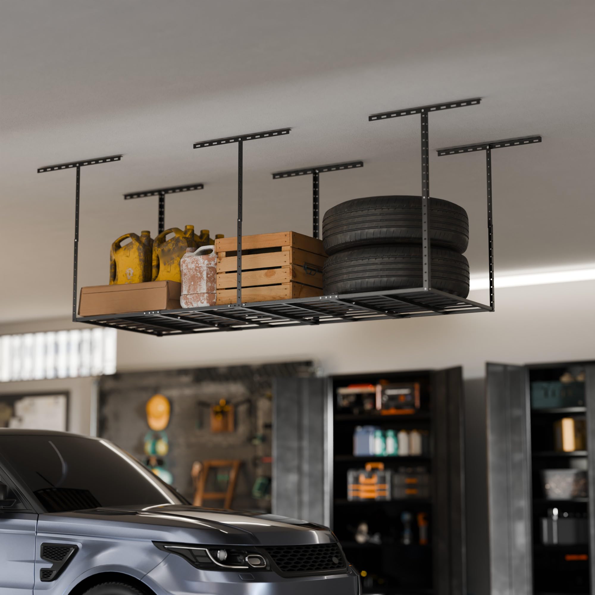 Snapklik.com : SunsGrove 3x8 Garage Storage Overhead Rack Organization