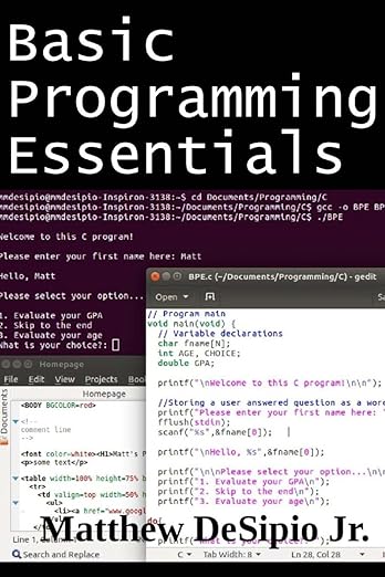 Basic Programming Essentials: Learn basic Batch, Html, C, and G and M ...